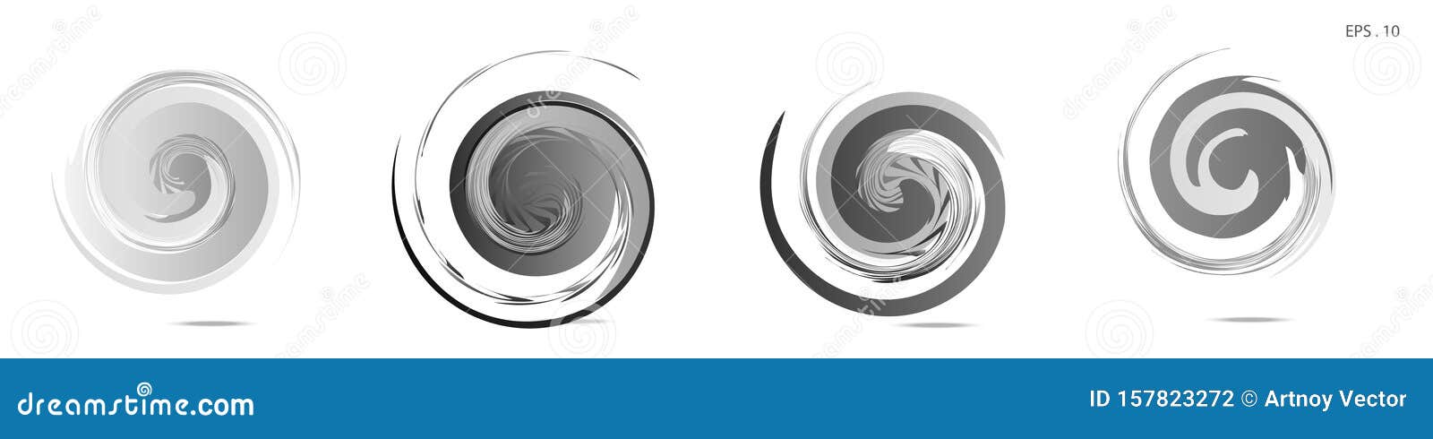 Collection of Modern Abstract Graphic Elements. Vortex Vector ...