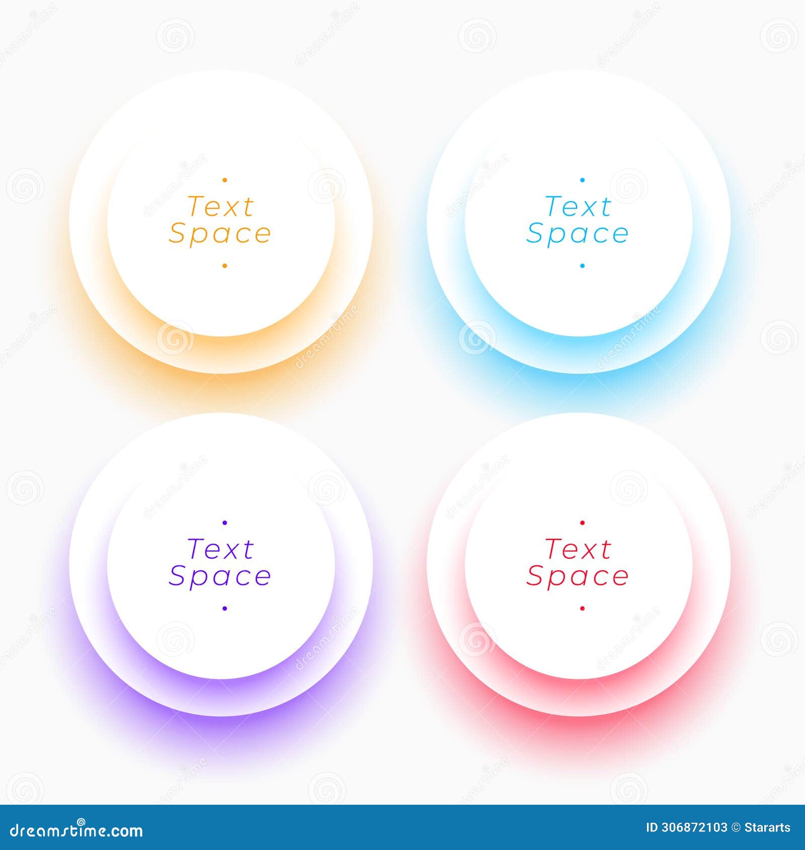 Collection of Modern Circular Shape Frame with Text Space Stock ...