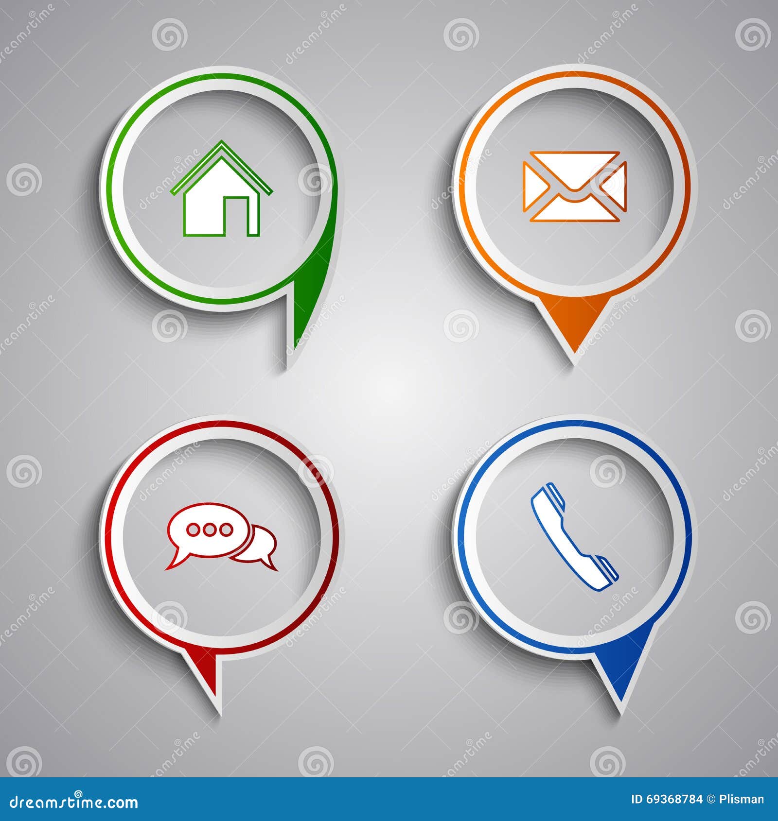 Collection Modern Colored Web Design Icons Stock Vector - Illustration ...