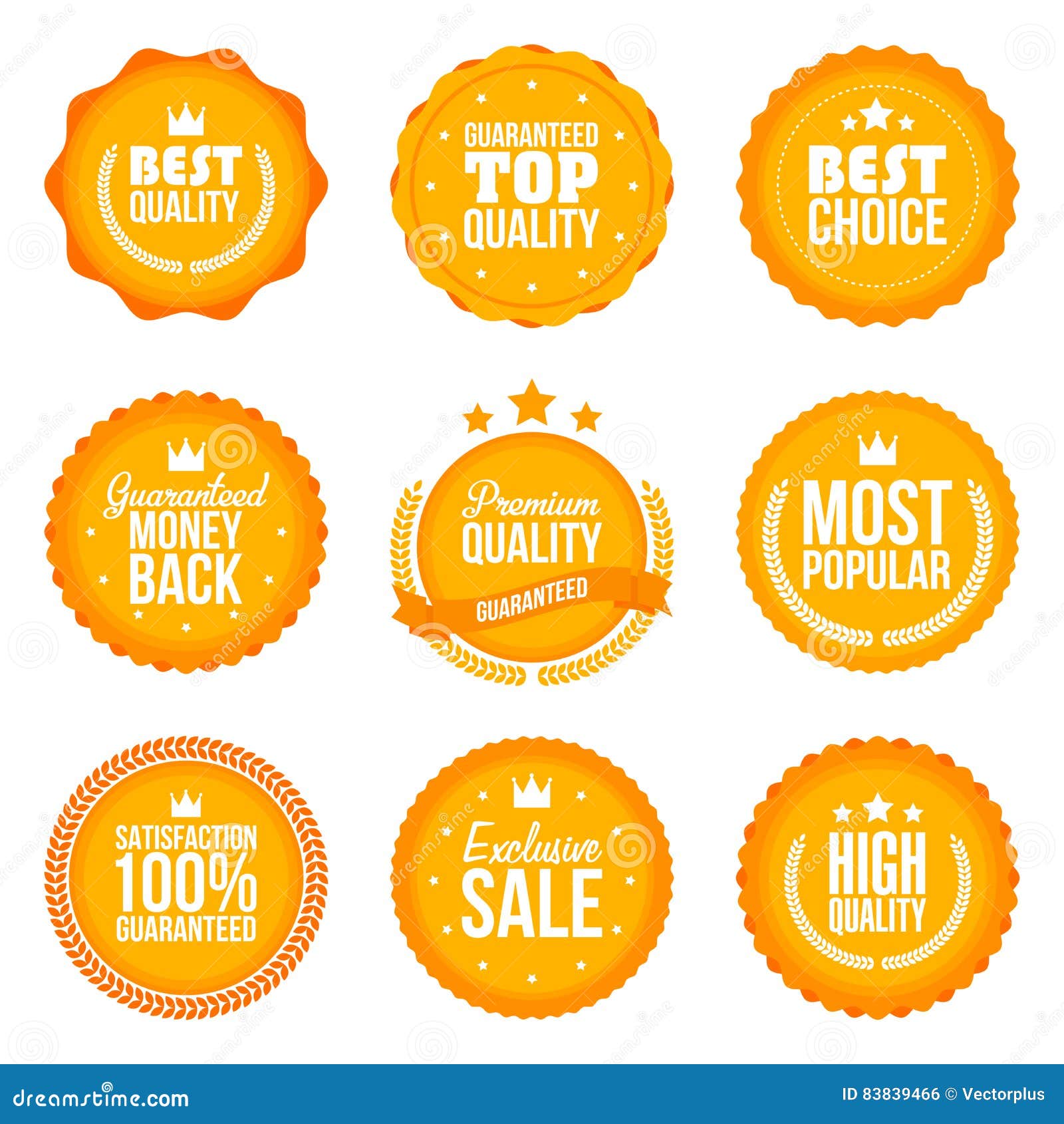 Collection of Modern, Flat Design Styled Labels and Design Elements ...