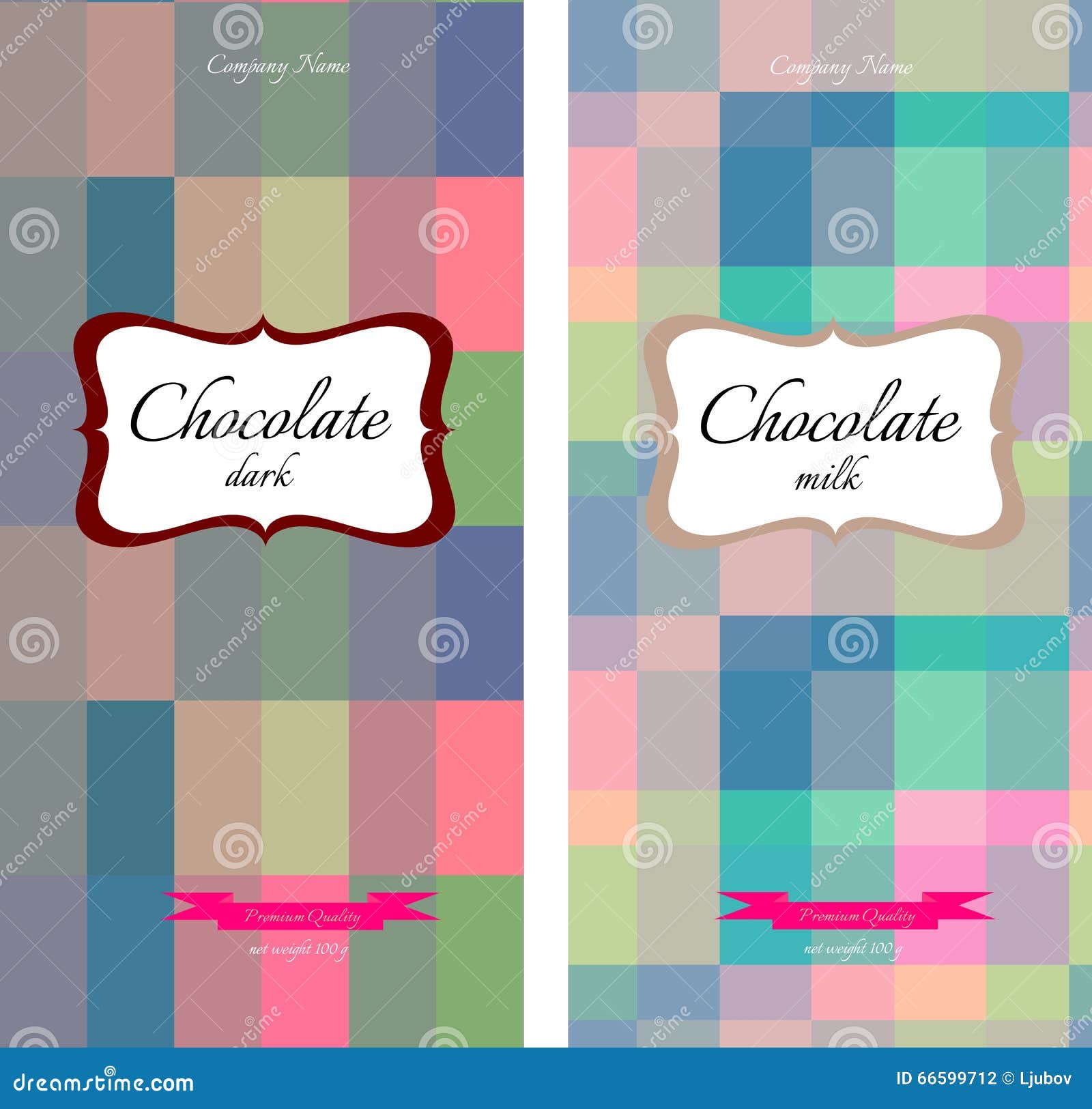 Collection of Modern Geometric Chocolate Packaging Stock Vector ...
