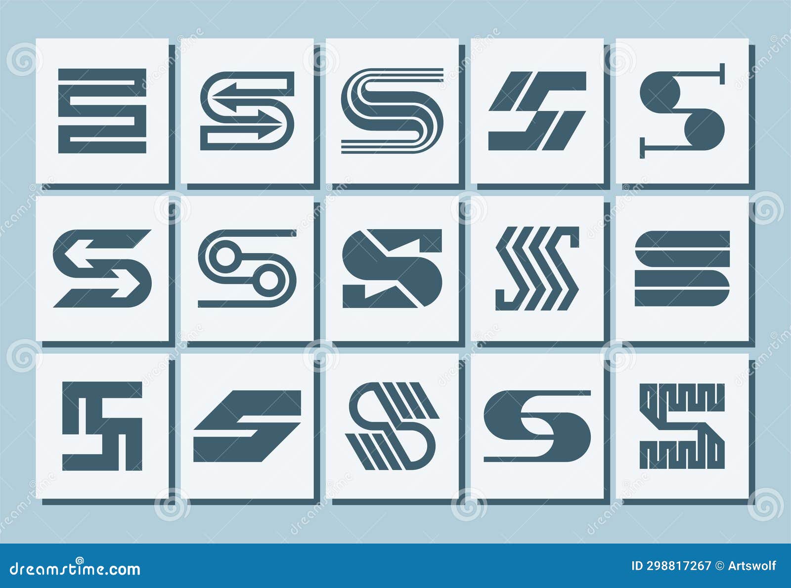 Collection of Modern Line Letter S Logo Brand Design Stock Illustration ...