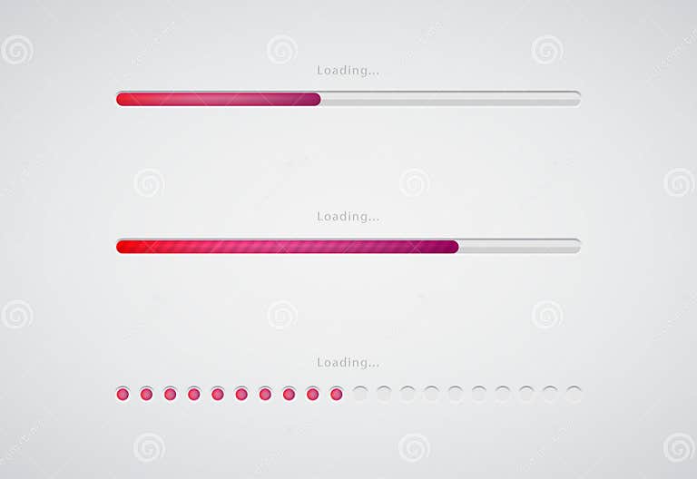 Collection of Modern Preloaders Stock Vector - Illustration of pink ...