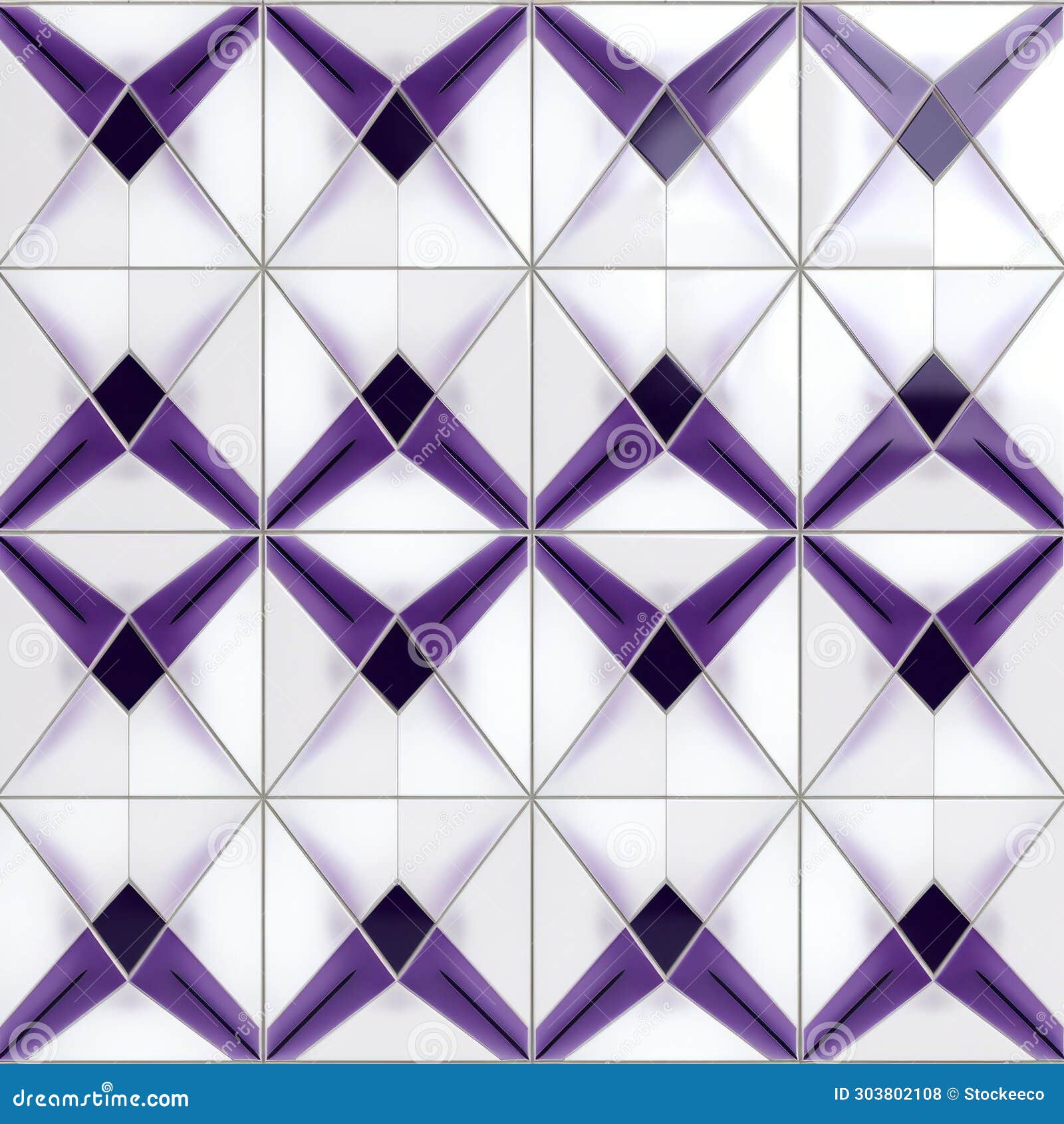 Purple Tile with Detailed Architectural Elements and Intersecting Lines ...