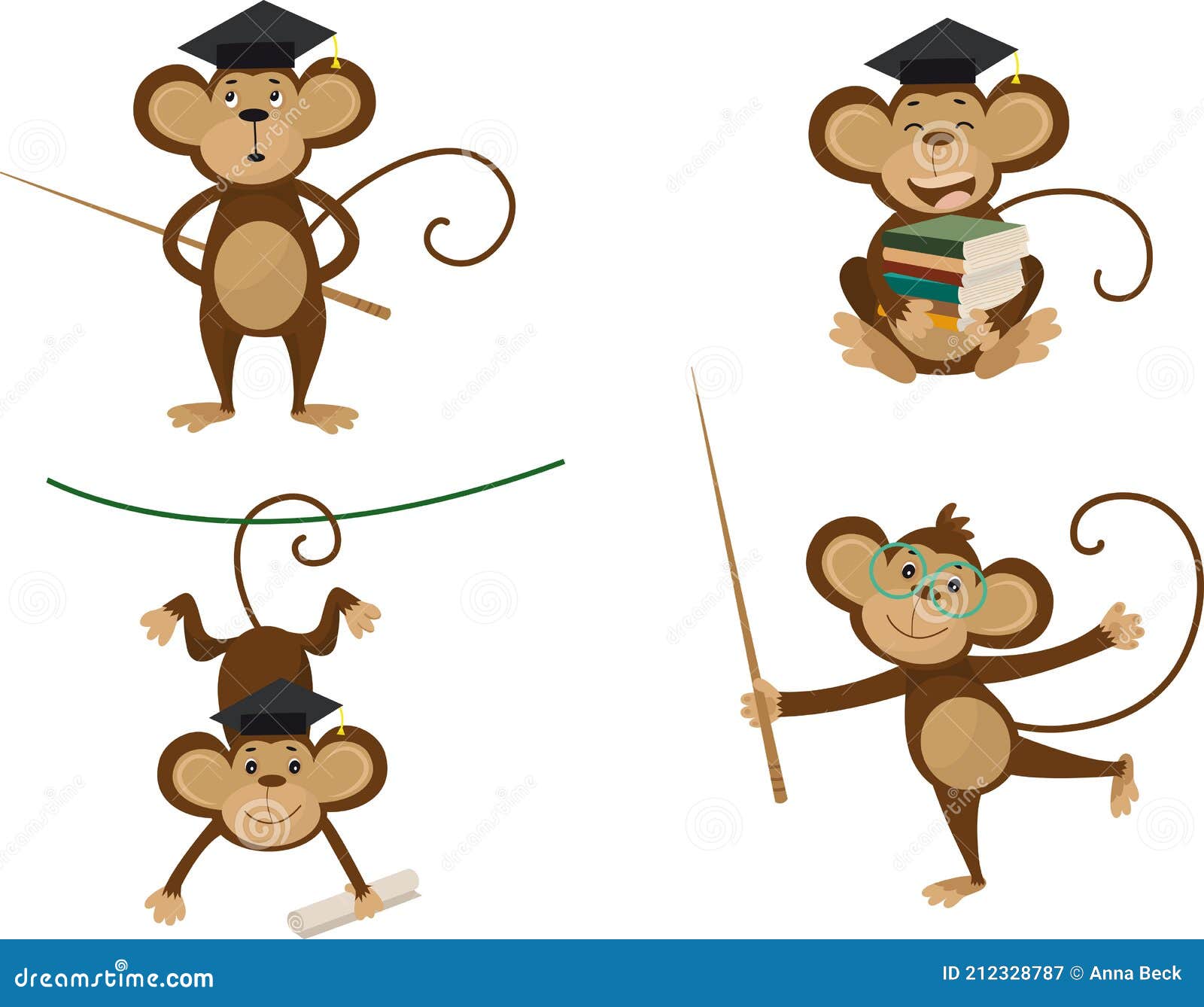 Monkey Writing Clipart
