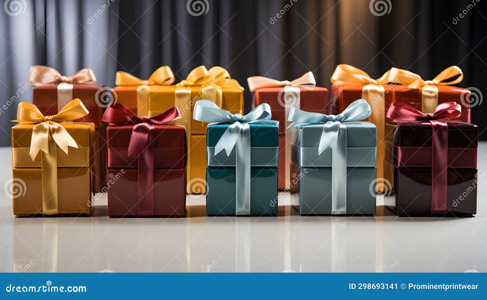 A Collection of Multi Colored Presents Stock Illustration ...