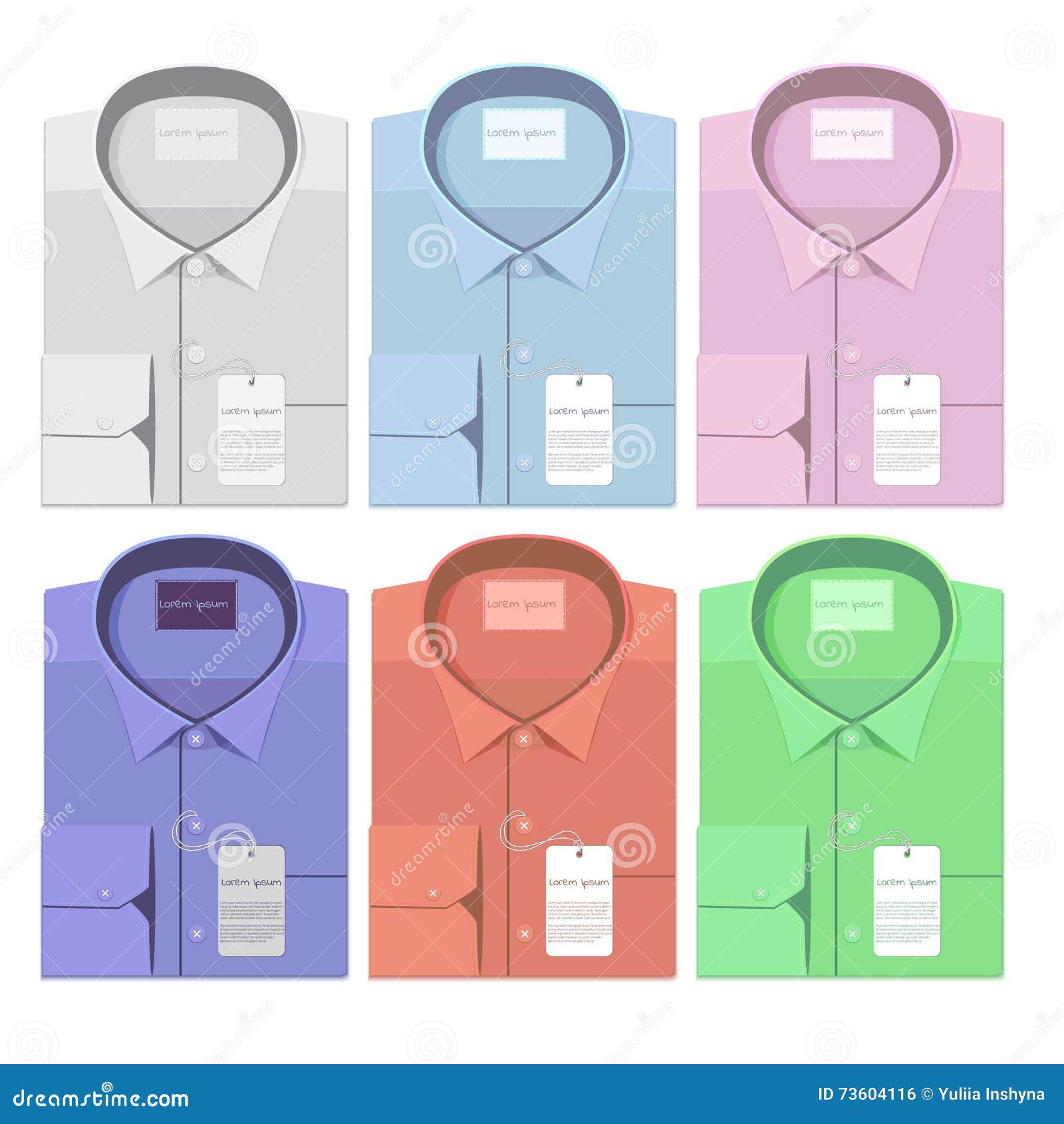 Collection of Multi-colored Shirts Stock Vector - Illustration of ...