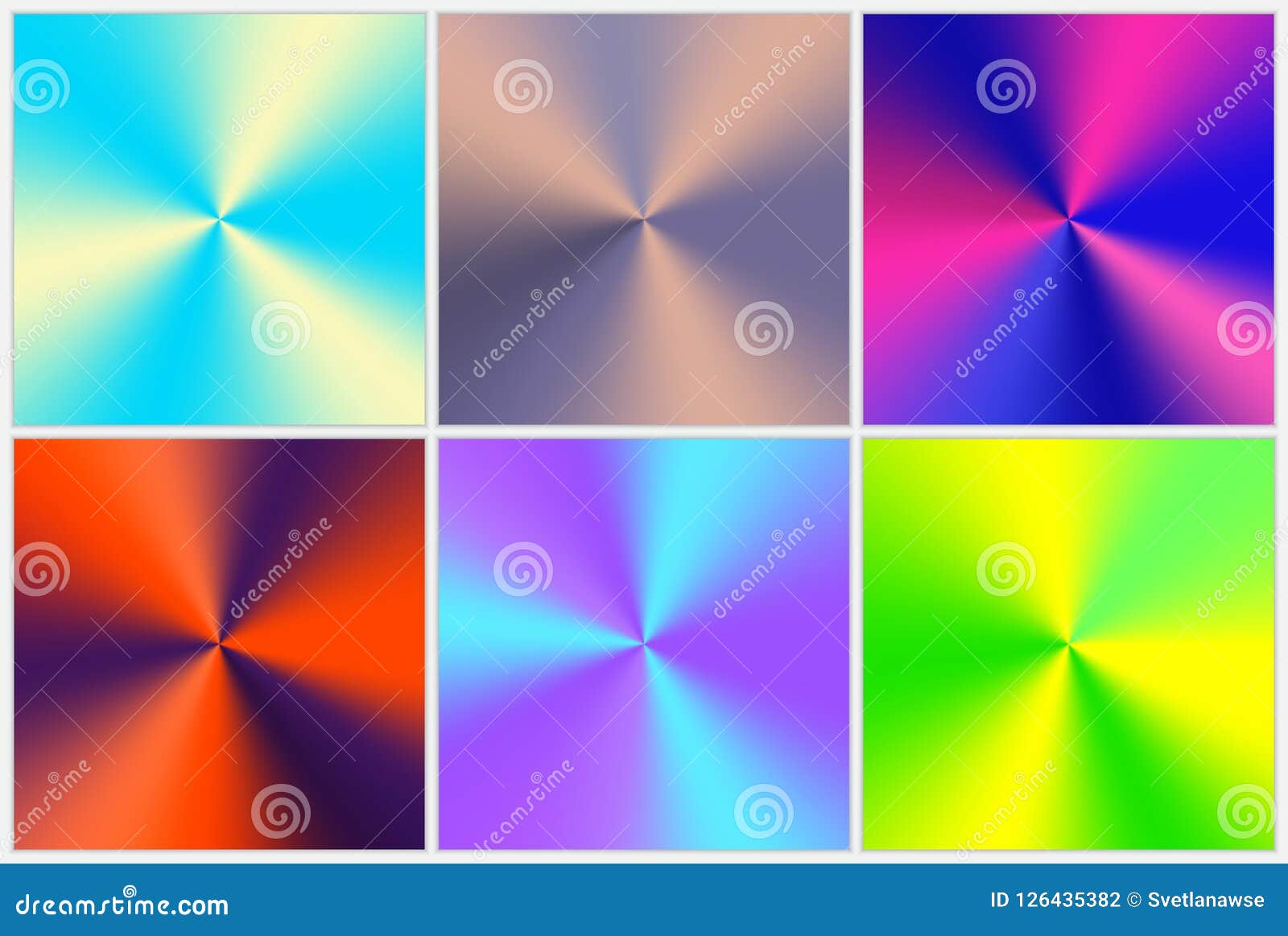 Set of colorful gradients stock vector. Illustration of conic - 126435382