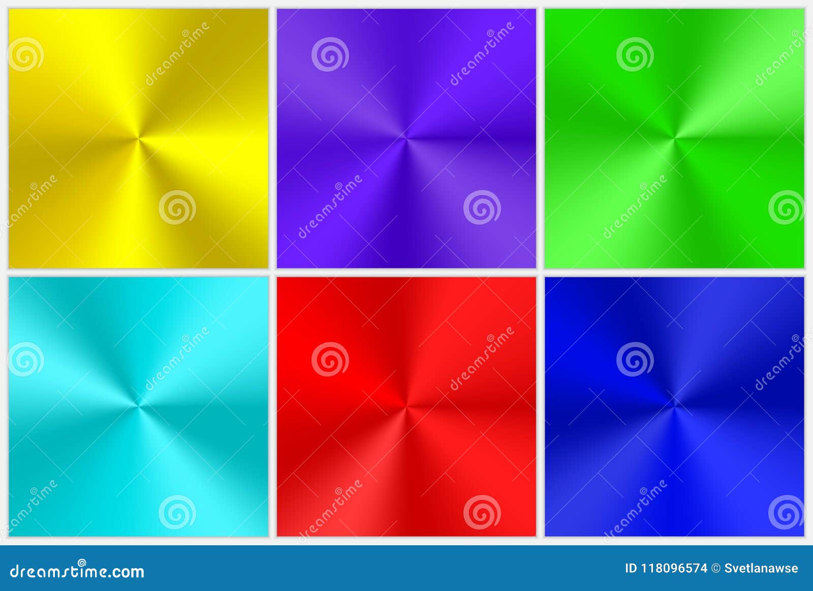 Collection of Multicolored Conical Gradients Stock Vector ...