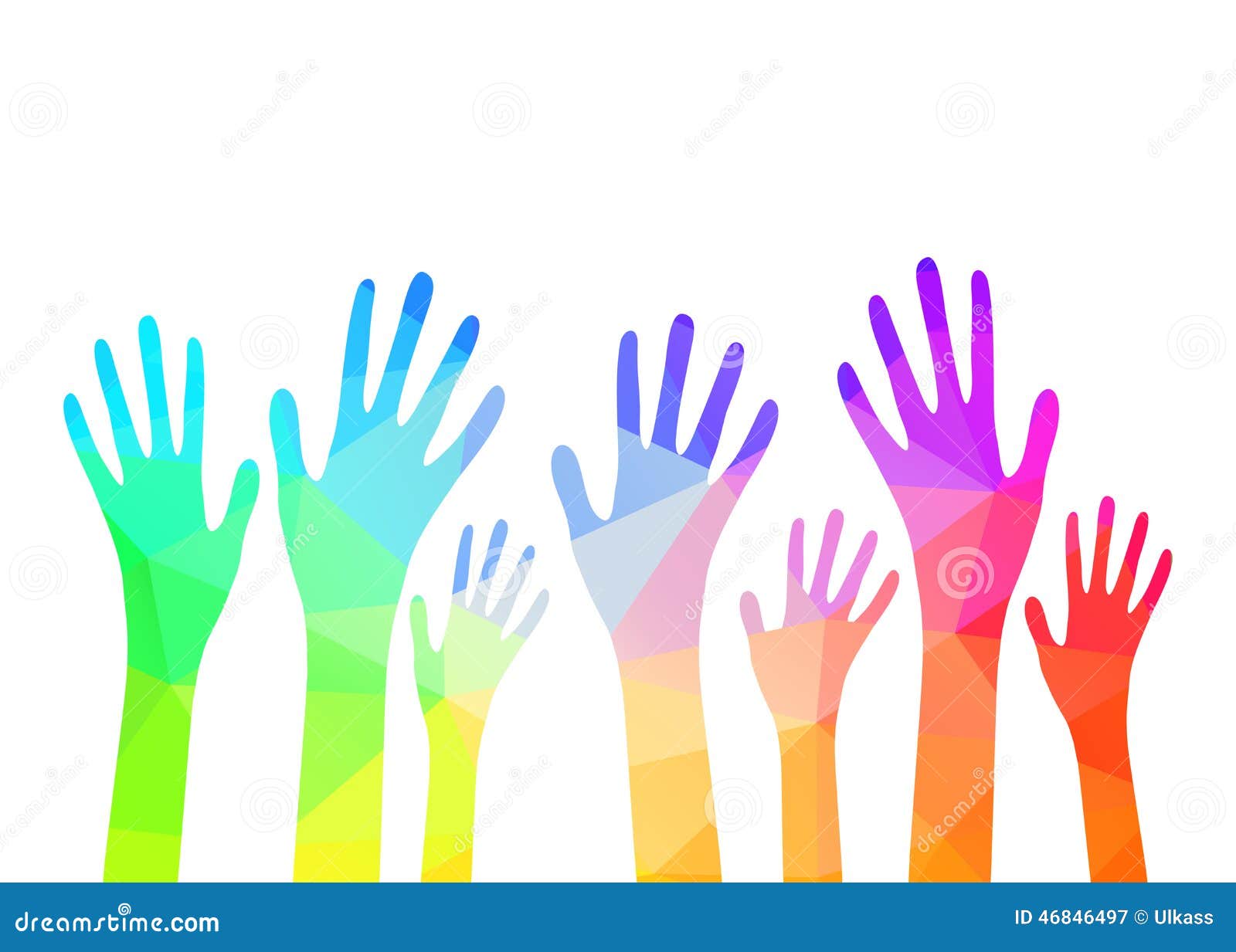 Collection of Multicolored Hands. Vector EPS 10. Stock Vector ...