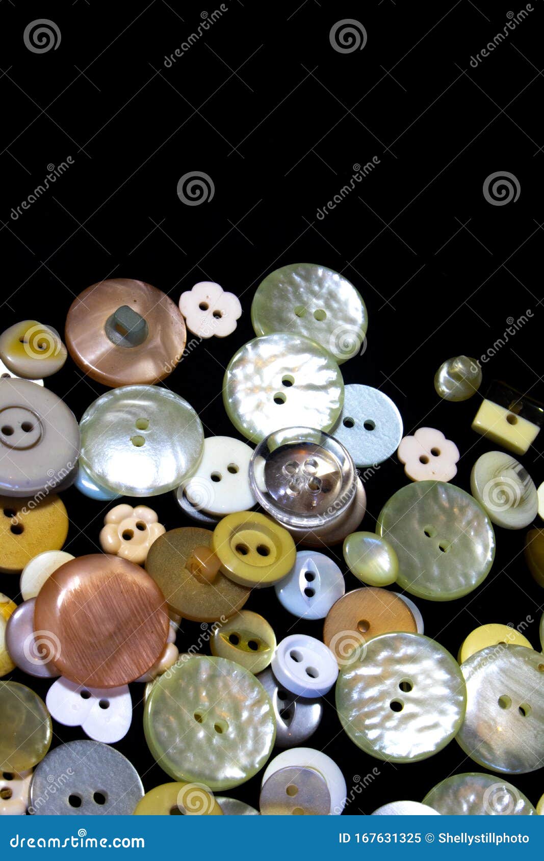 A Collection of Multicolour Different Size Buttons Stock Image - Image ...