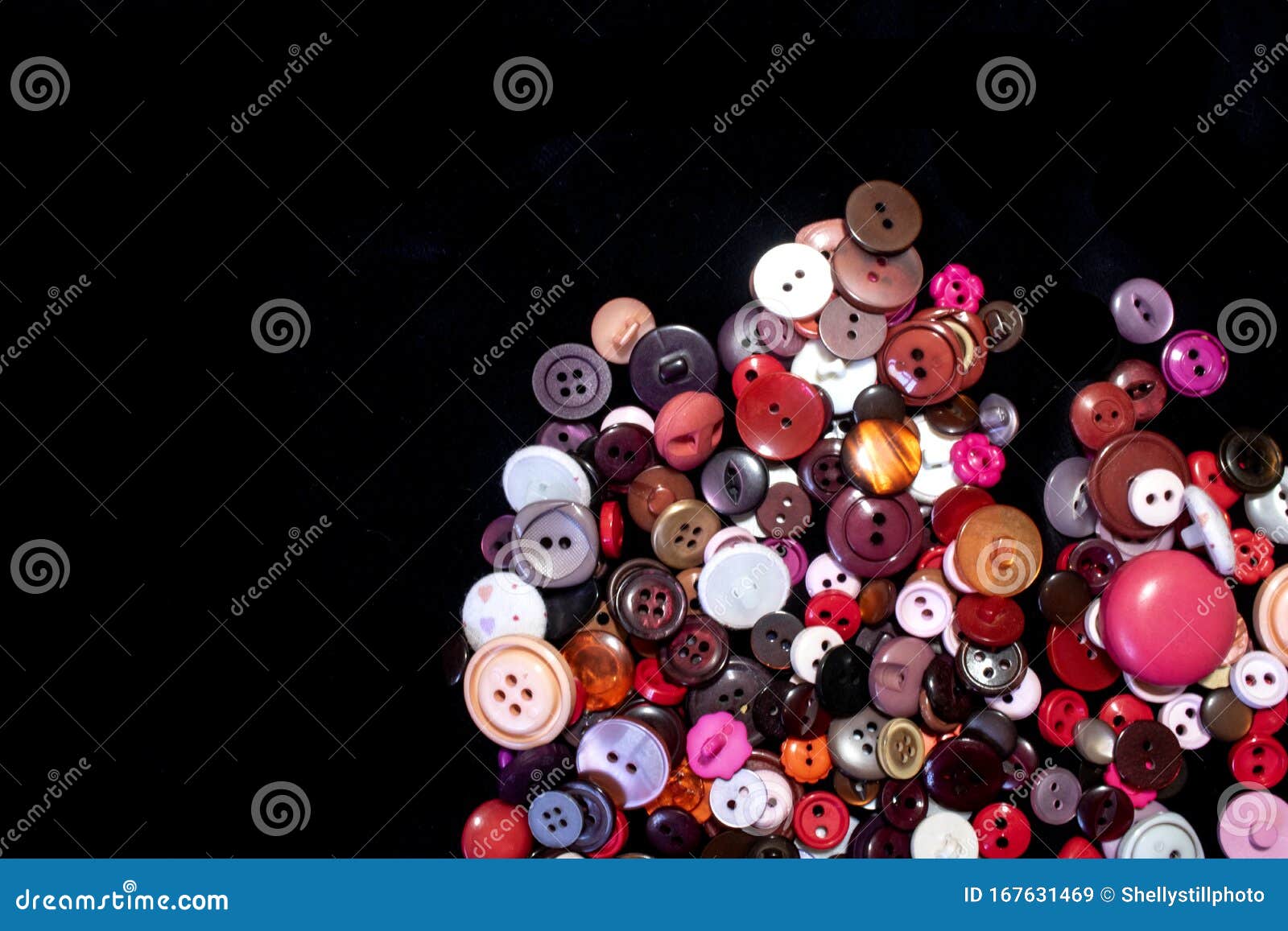 A Collection of Multicolour Different Size Buttons Stock Image - Image ...