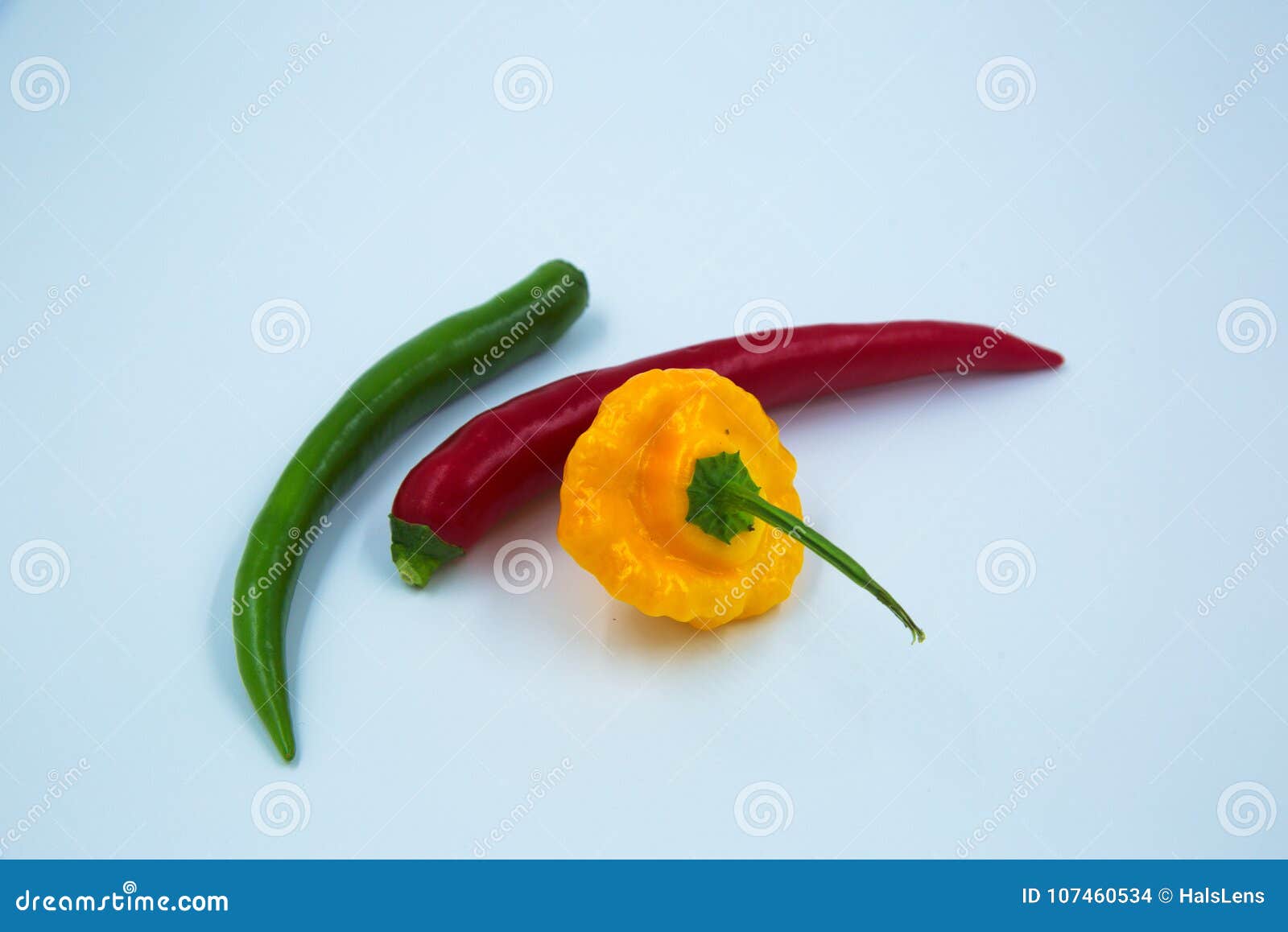 Collection of Multicoloured Chili Peppers Stock Photo - Image of ...