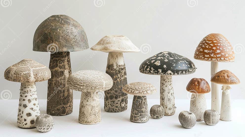 A Collection of Mushroom Caps Showcasing Different Sizes and Textures ...