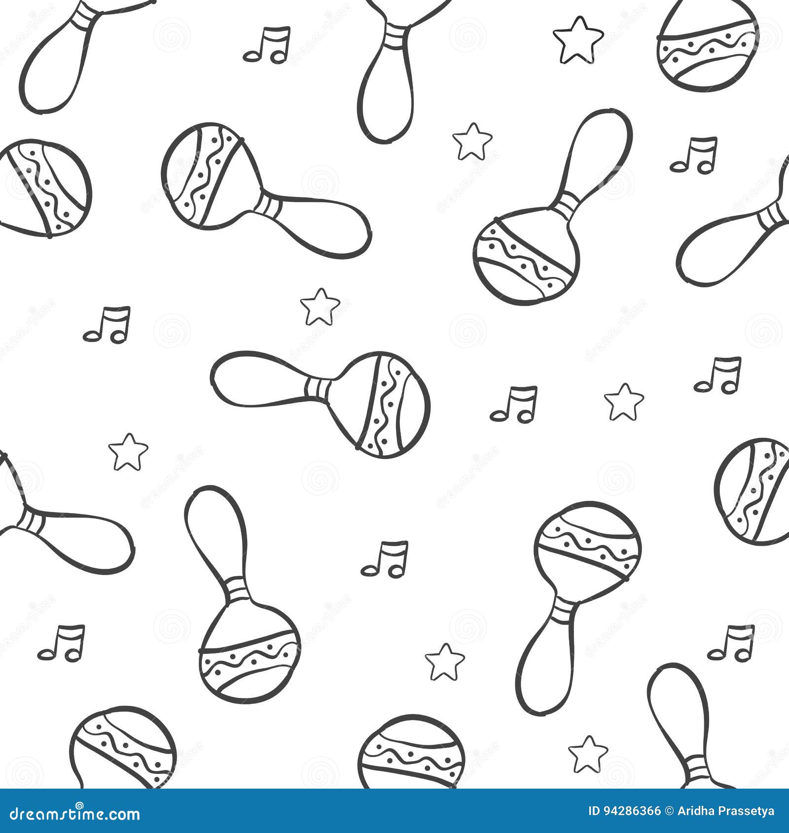 Collection of Musical Instrument Pattern Stock Vector - Illustration of ...