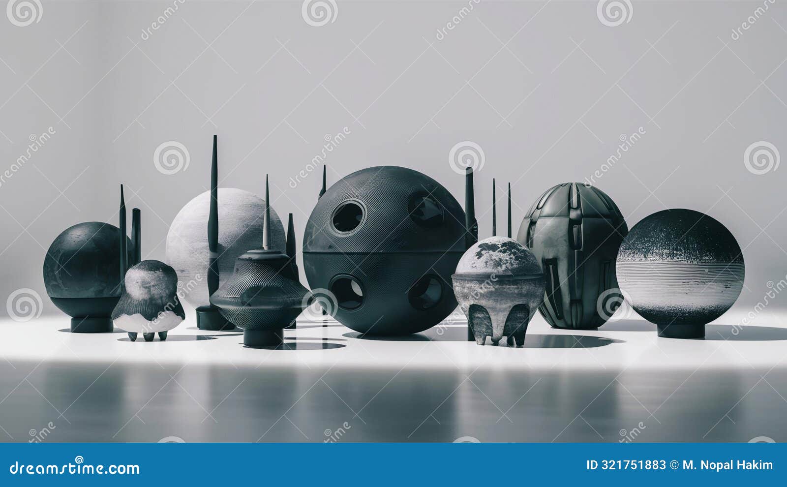 Mysterious Objects Protruding From The Surface Of The Ocean Royalty ...