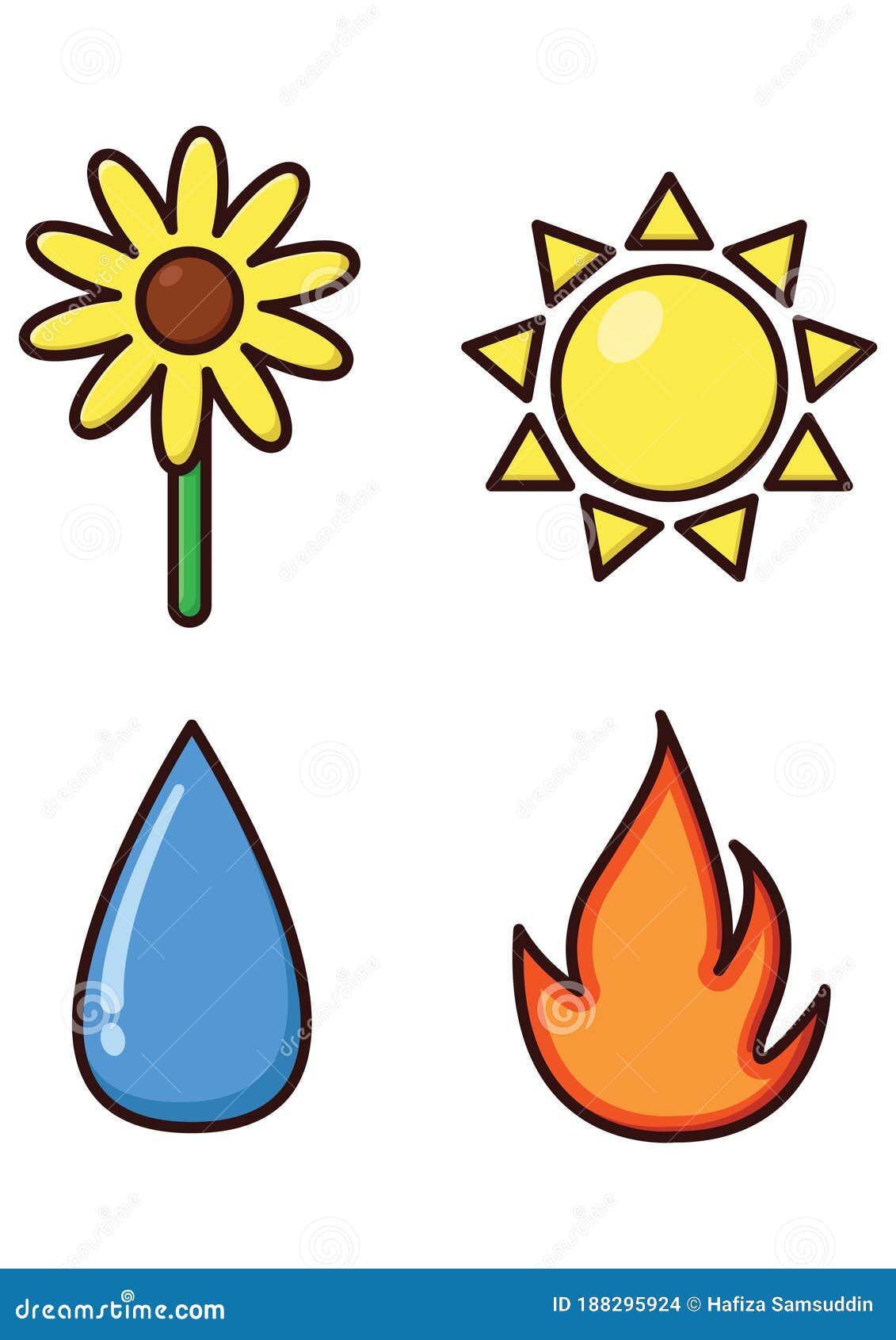 Collection of Natural Elements. Vector Illustration Decorative Design ...