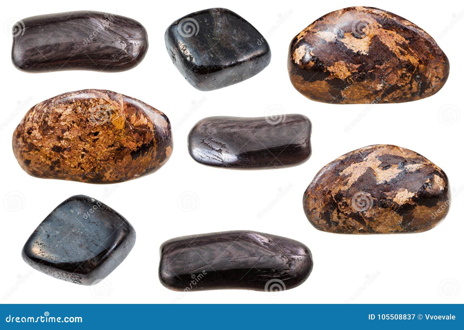 Various Forms of Enstatite Rock Isolated on White Stock Image - Image ...