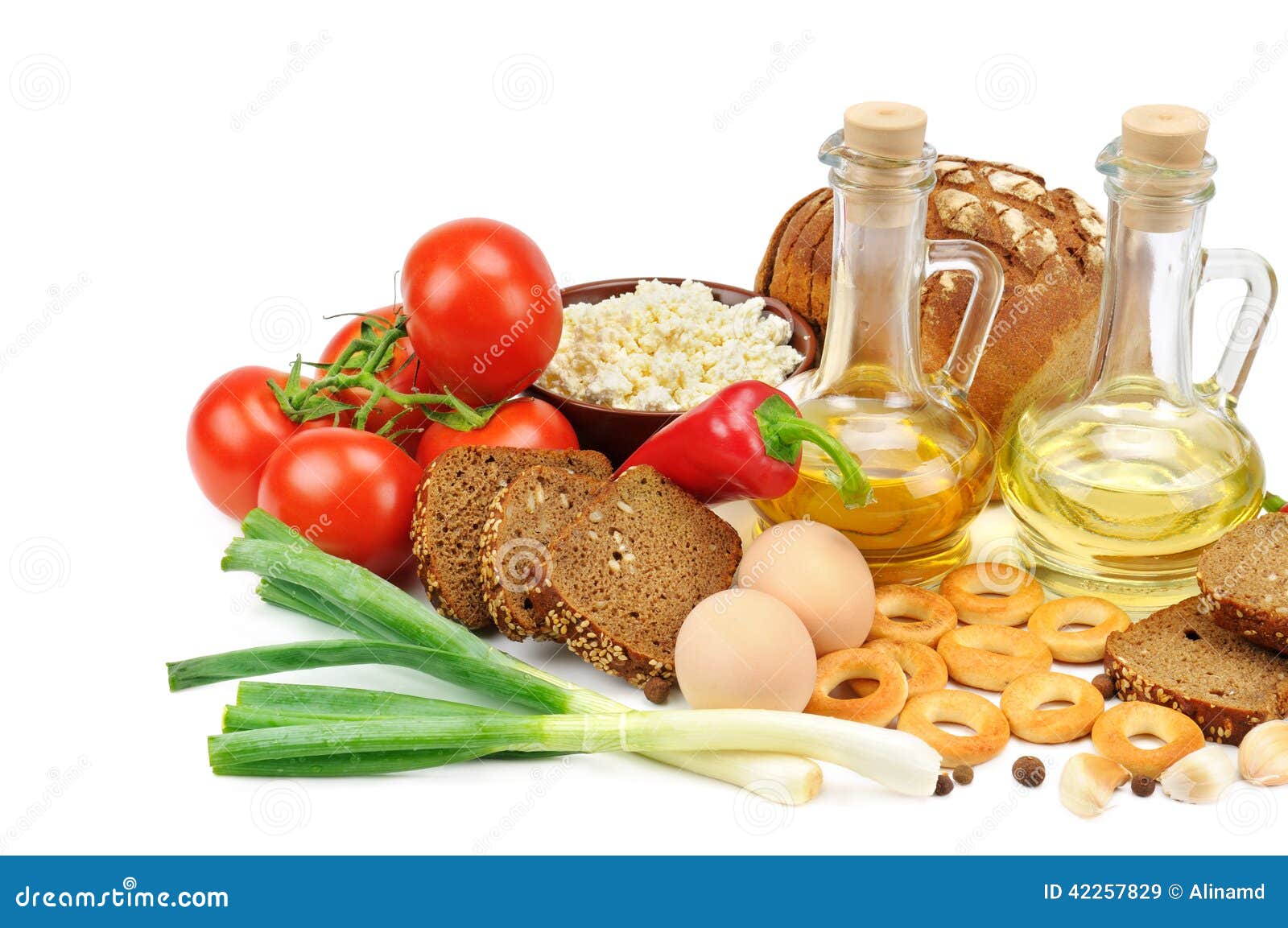 Collection of Natural Products Stock Image - Image of healthy, garlic ...