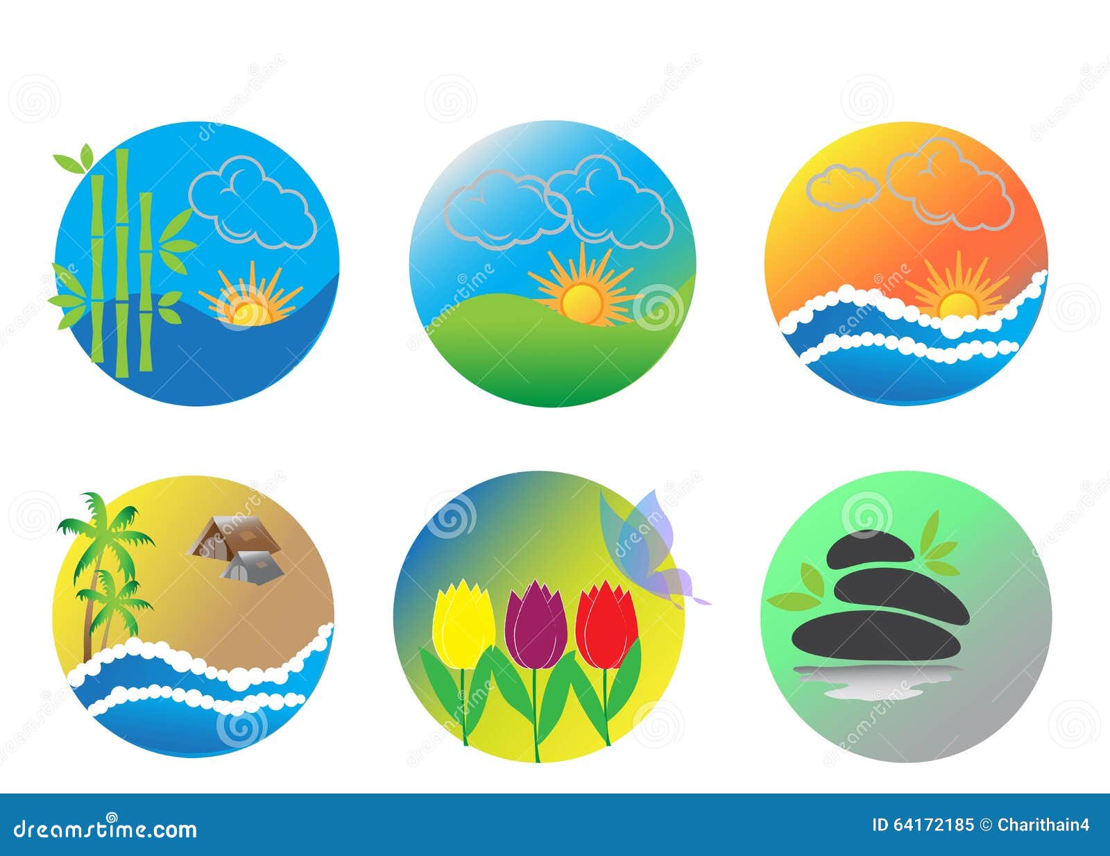 Nature Logos Cartoon Vector | CartoonDealer.com #13860285