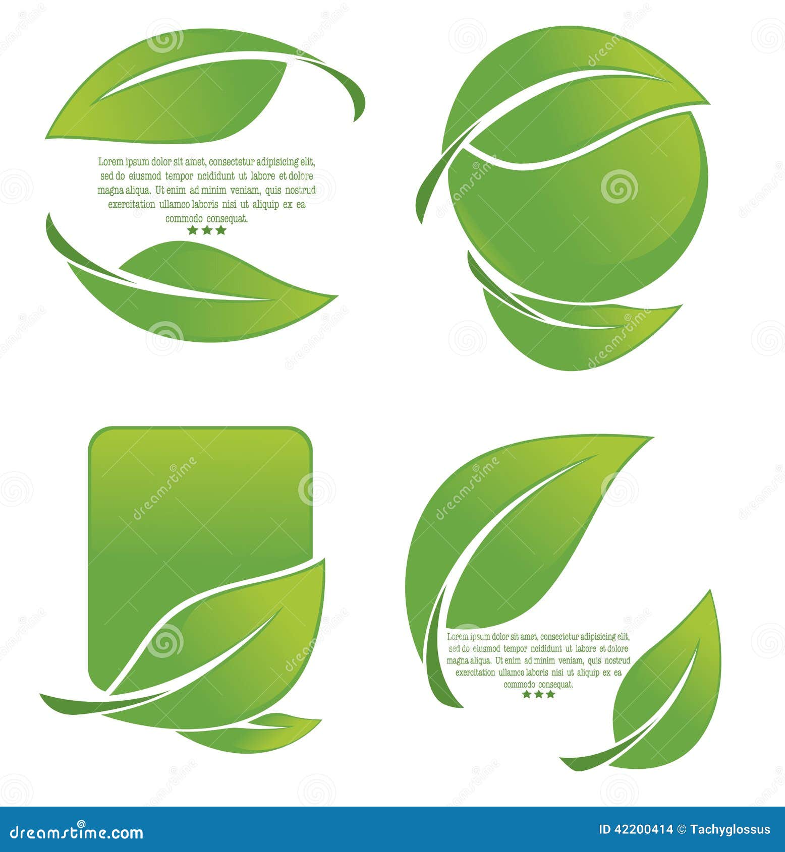 Collection of Nature Symbols Stock Vector - Illustration of frame ...