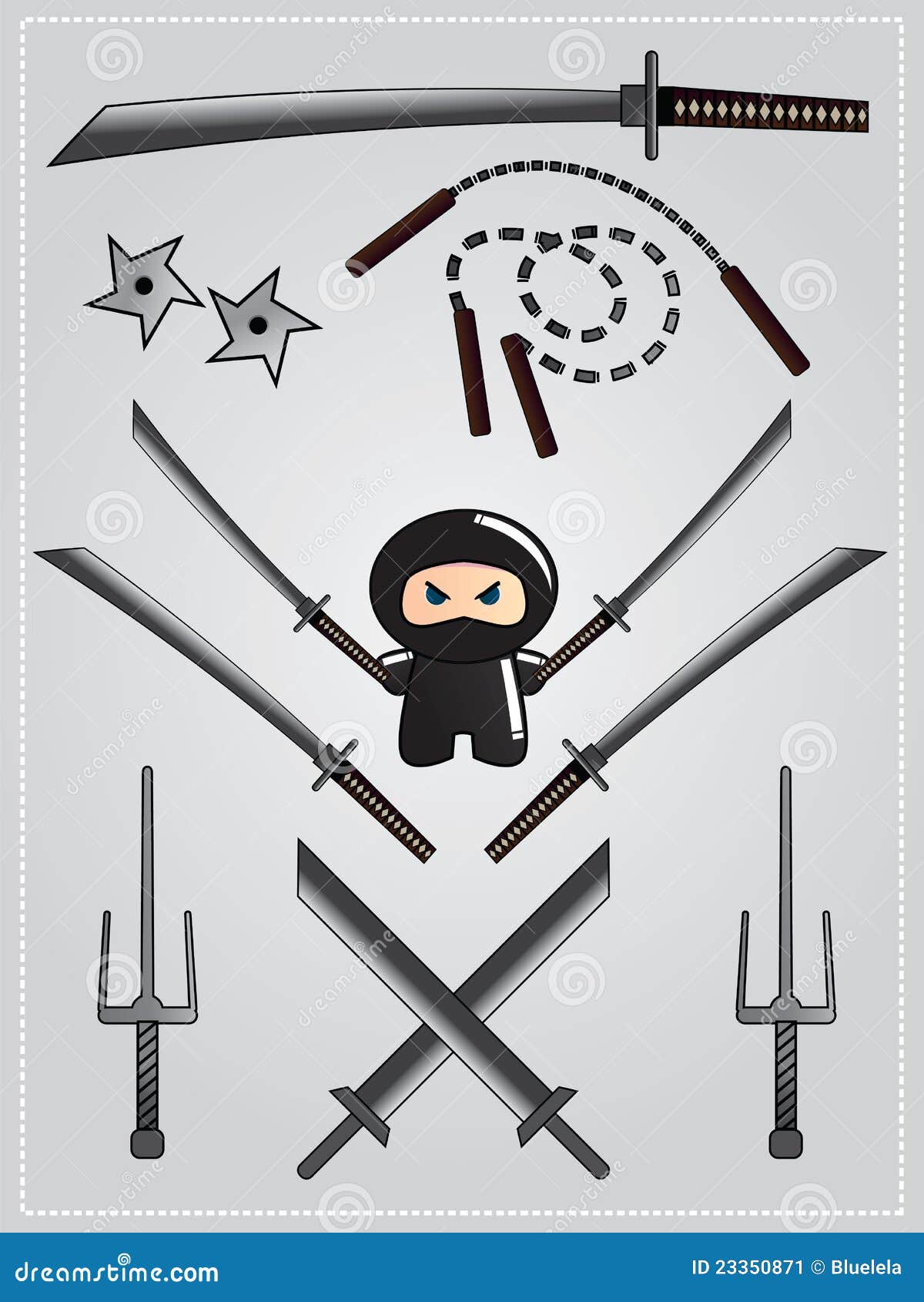 Ninja Weapon Kunai Icon, Simple Style Cartoon Vector | CartoonDealer ...
