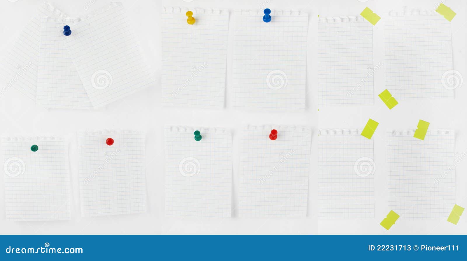 Collection of note papers stock image. Image of blank - 22231713