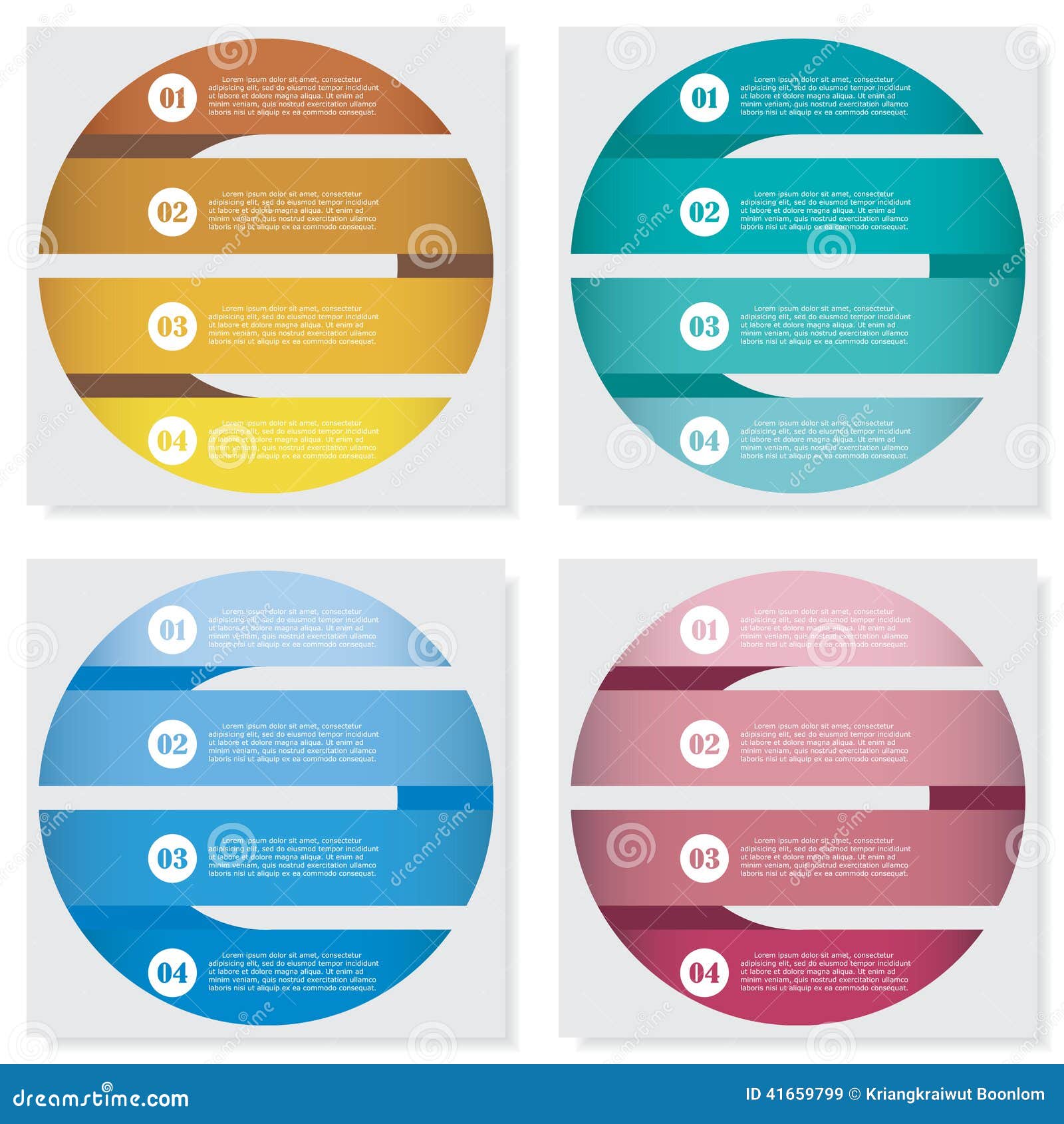 Collection of Number Banners Template Stock Vector - Illustration of ...