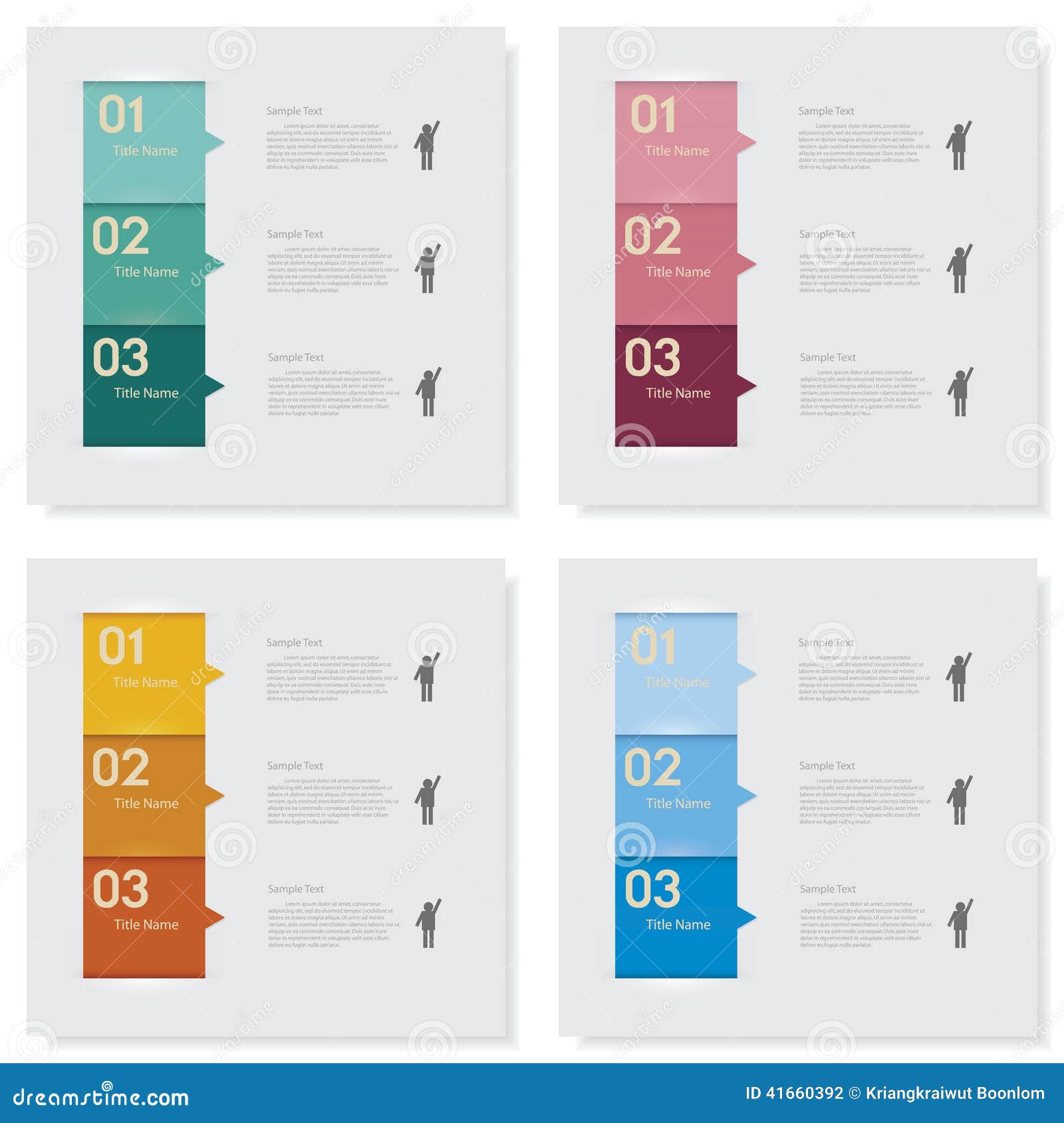 Collection of Number Banners Template Stock Vector - Illustration of ...