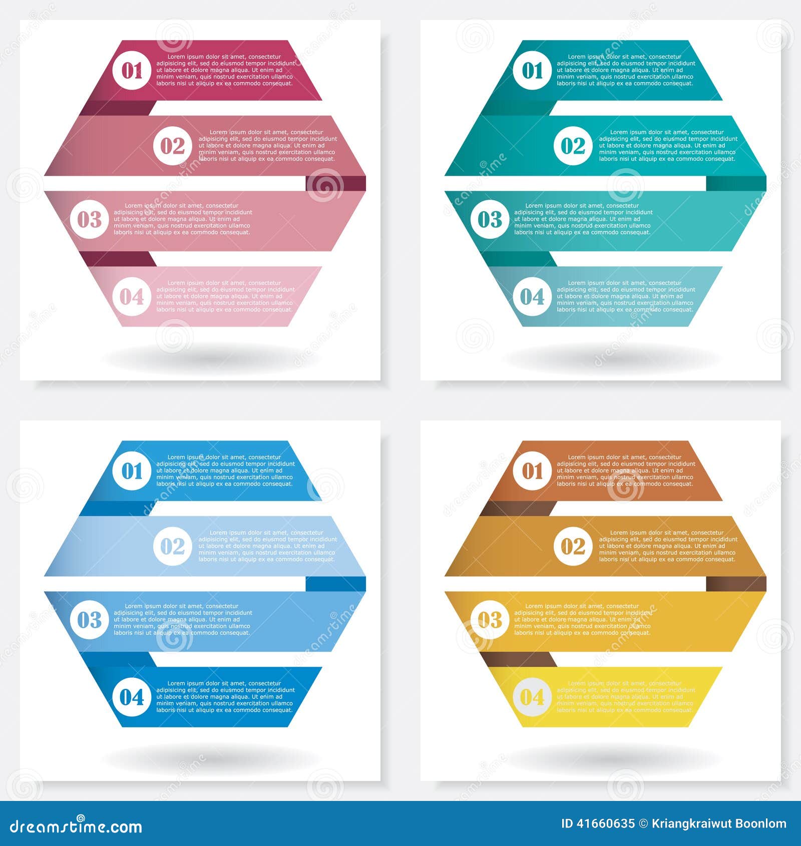 Collection of Number Banners Template Stock Vector - Illustration of ...