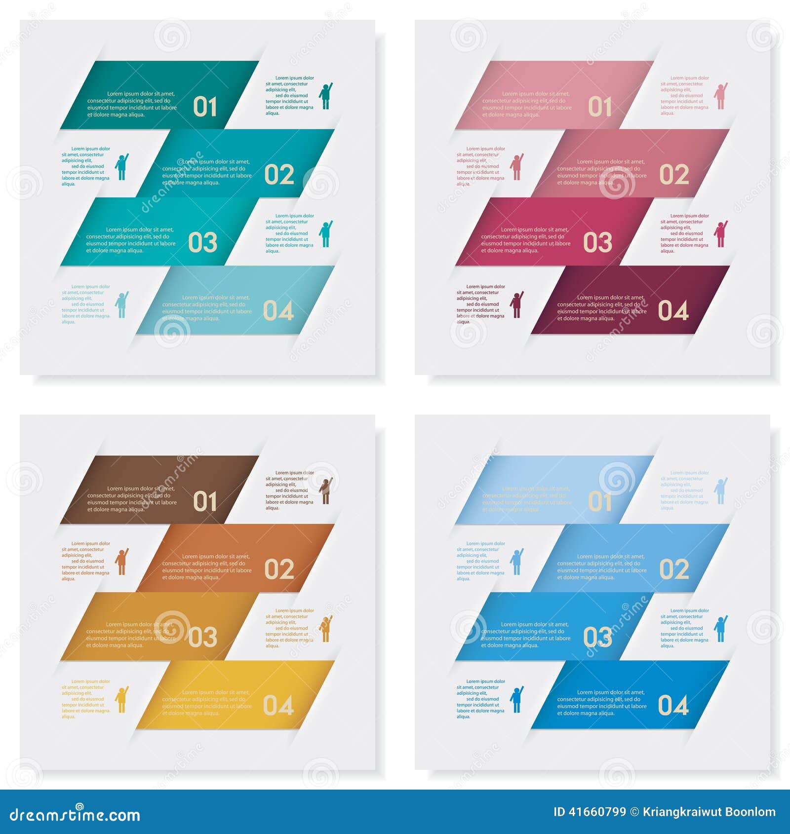 Collection of Number Banners Template Stock Vector - Illustration of ...
