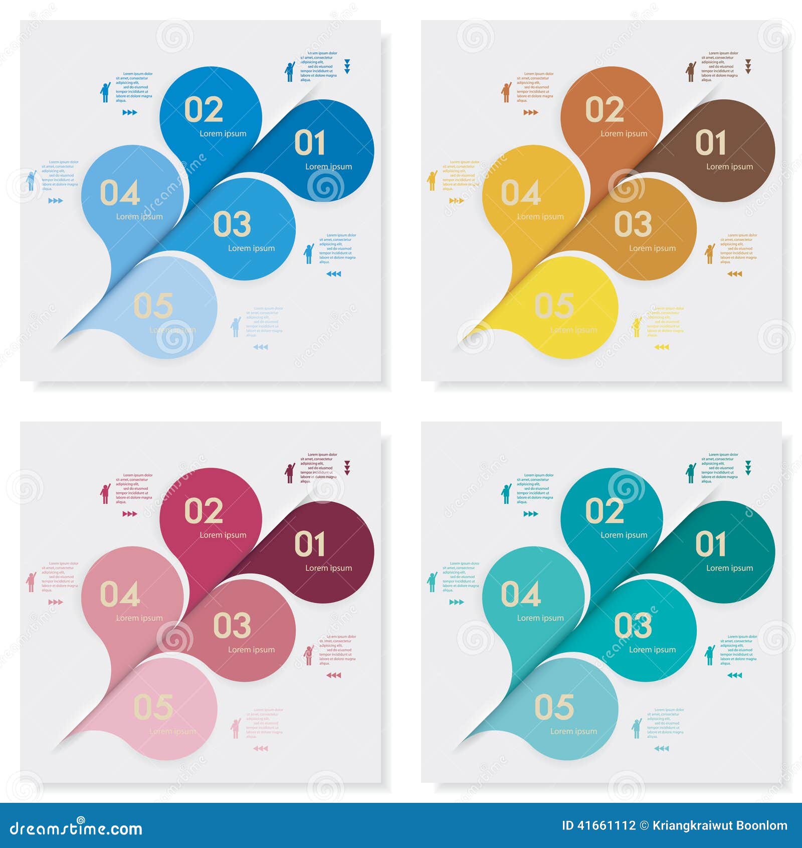 Collection of Number Banners Template Stock Vector - Illustration of ...