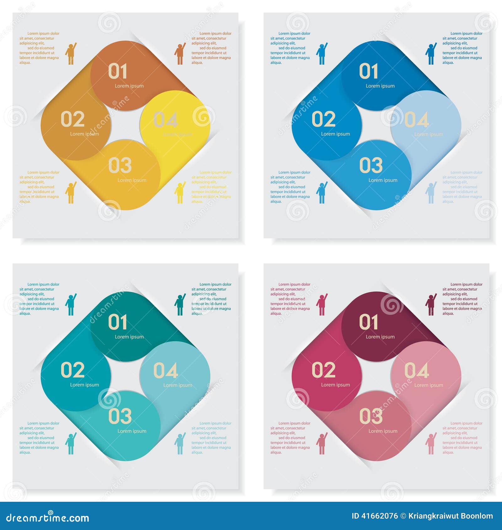 Collection of Number Banners Template Stock Vector - Illustration of ...