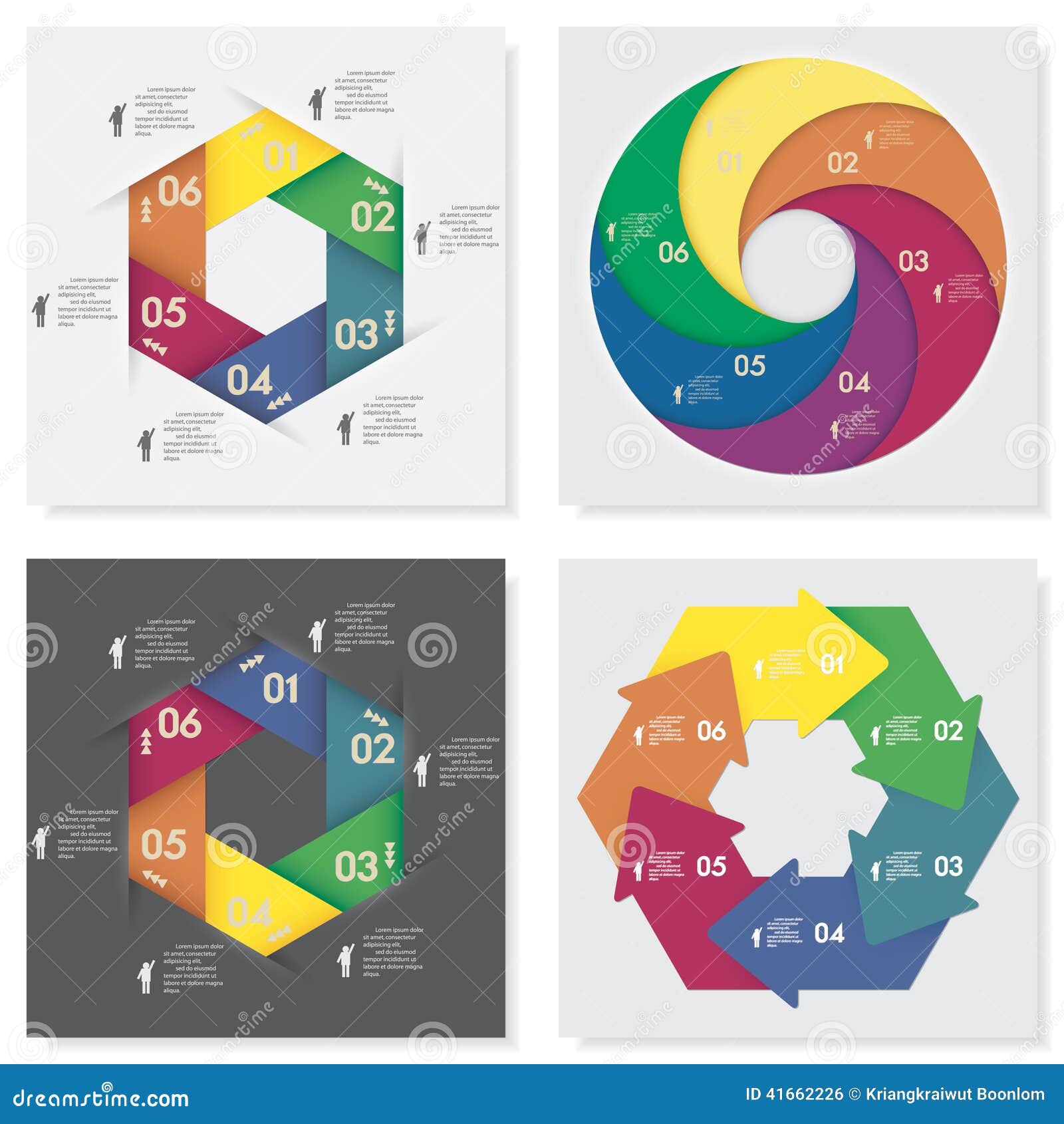 Collection Of Number Banners Template Stock Vector - Illustration of ...