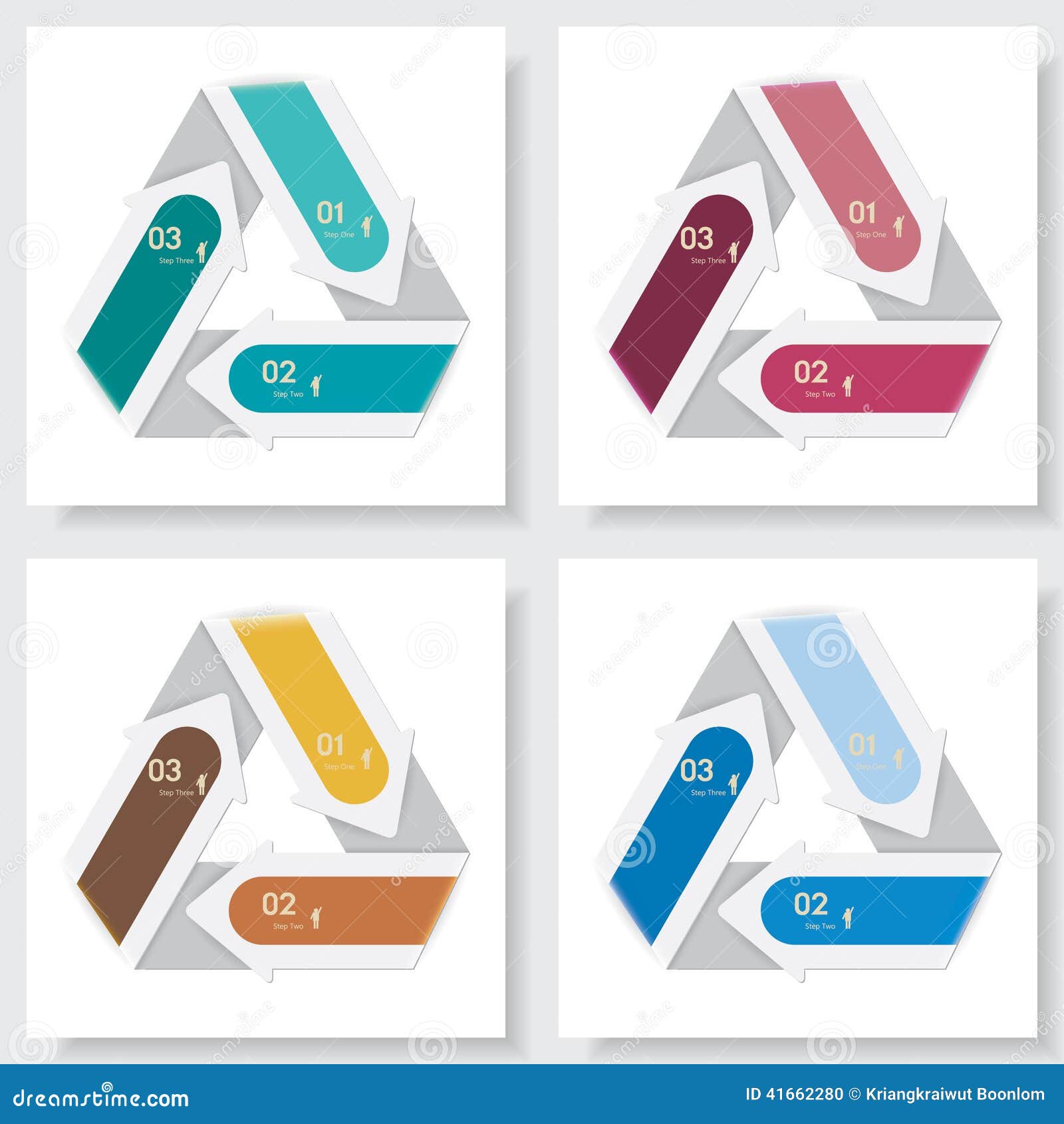 Collection of Number Banners Template Stock Vector - Illustration of ...