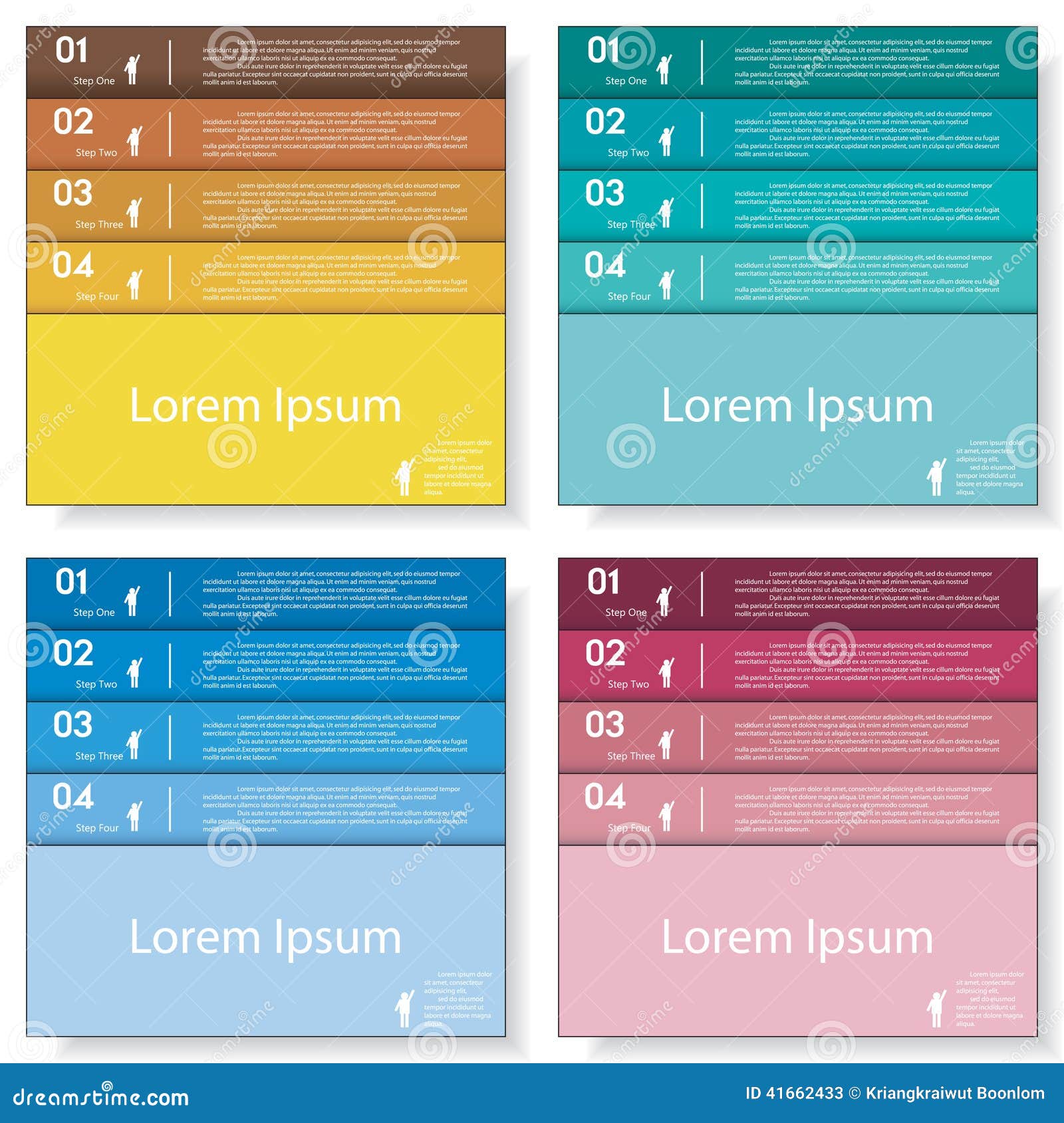 Collection of Number Banners Template Stock Illustration - Illustration ...