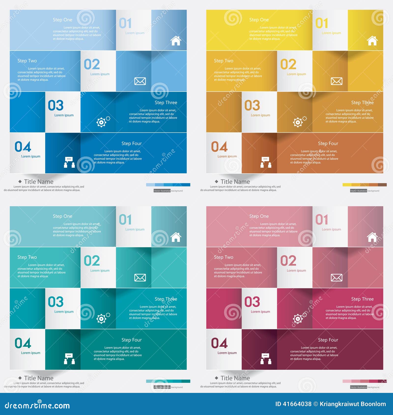 Collection of Number Banners Template Stock Vector - Illustration of ...