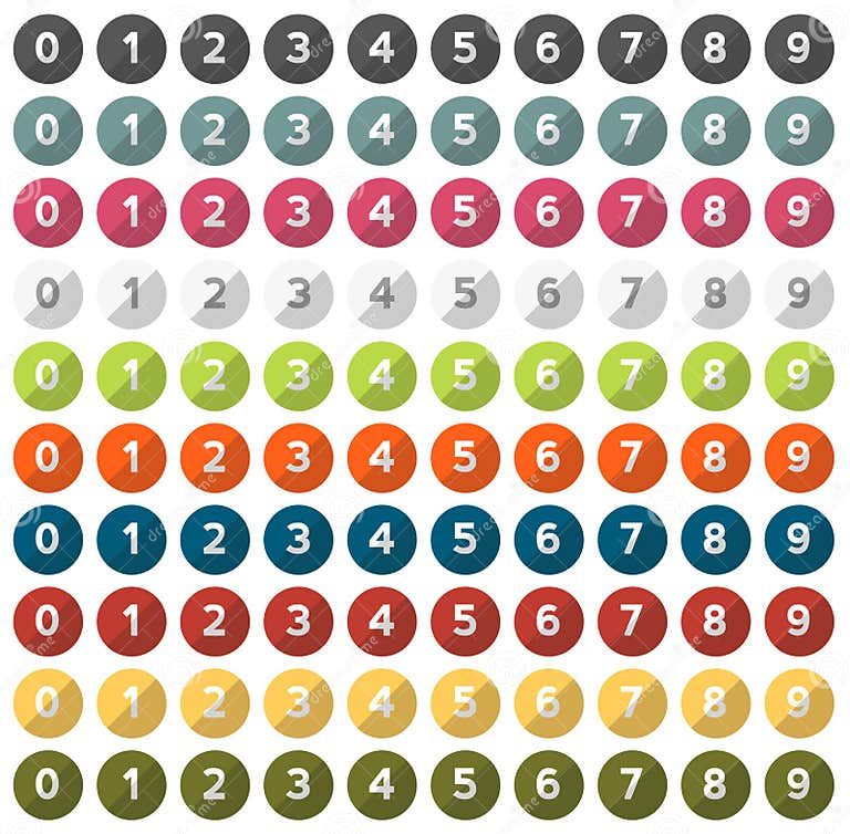Collection of numbers stock vector. Illustration of nine - 37898728