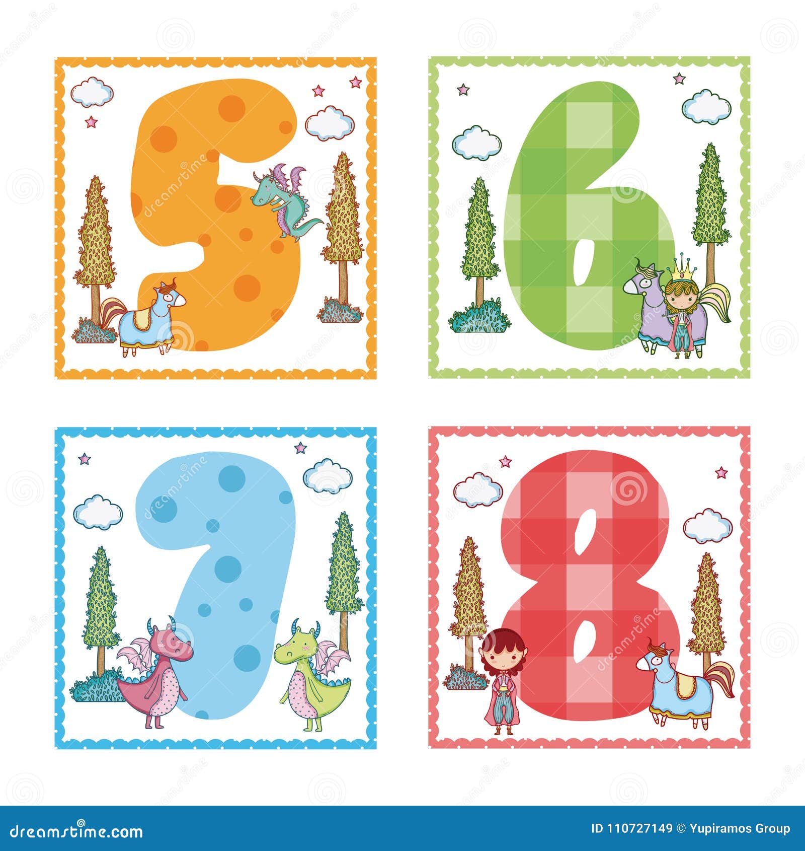 Collection of numbers stock vector. Illustration of doodle - 110727149