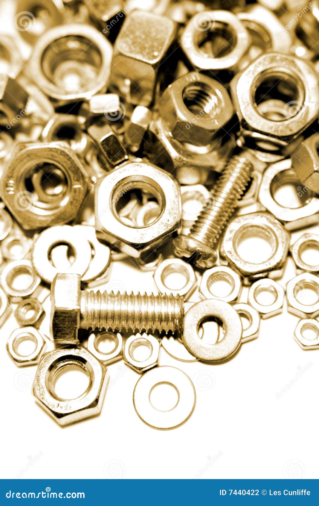 Collection of Nuts and Bolts Stock Photo - Image of bolt, fasten: 7440422