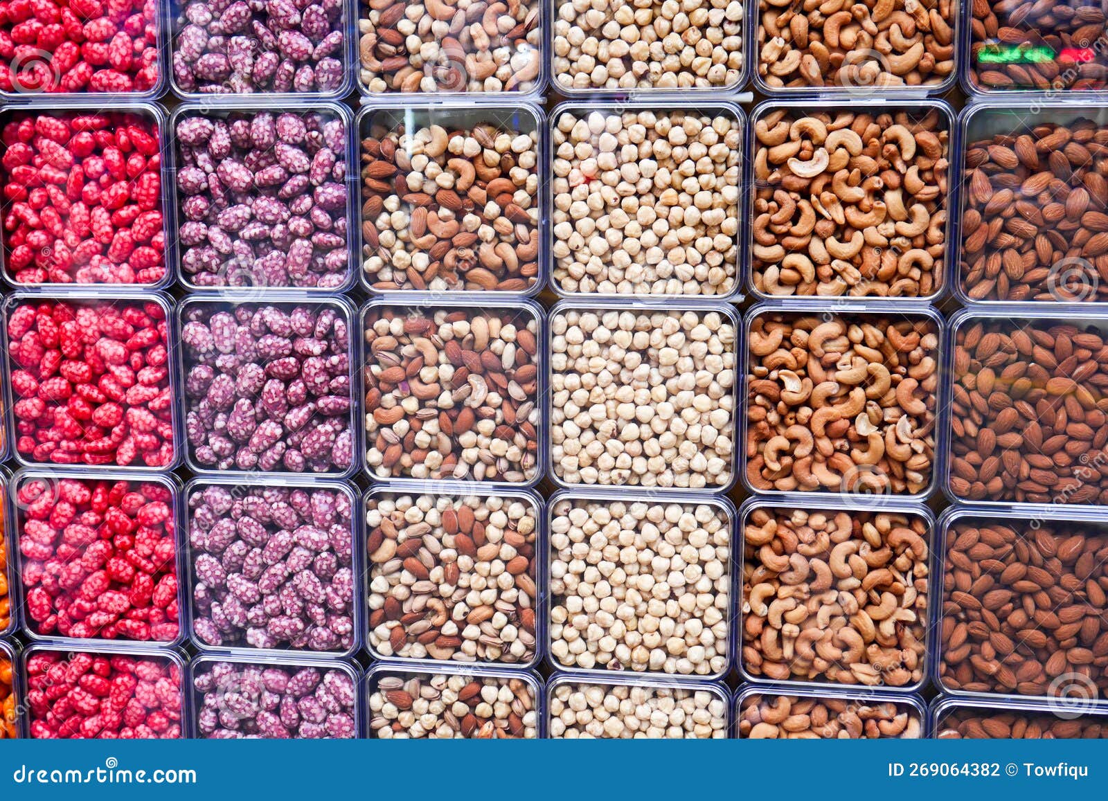 Collection of Nuts in a Box Stock Photo - Image of cocoa, hazelnut ...