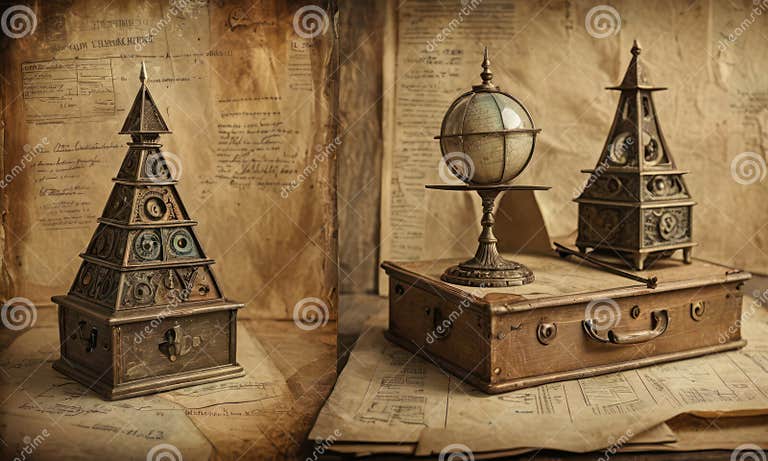 A Collection of Odd Looking Objects are Displayed on a Table, Including ...