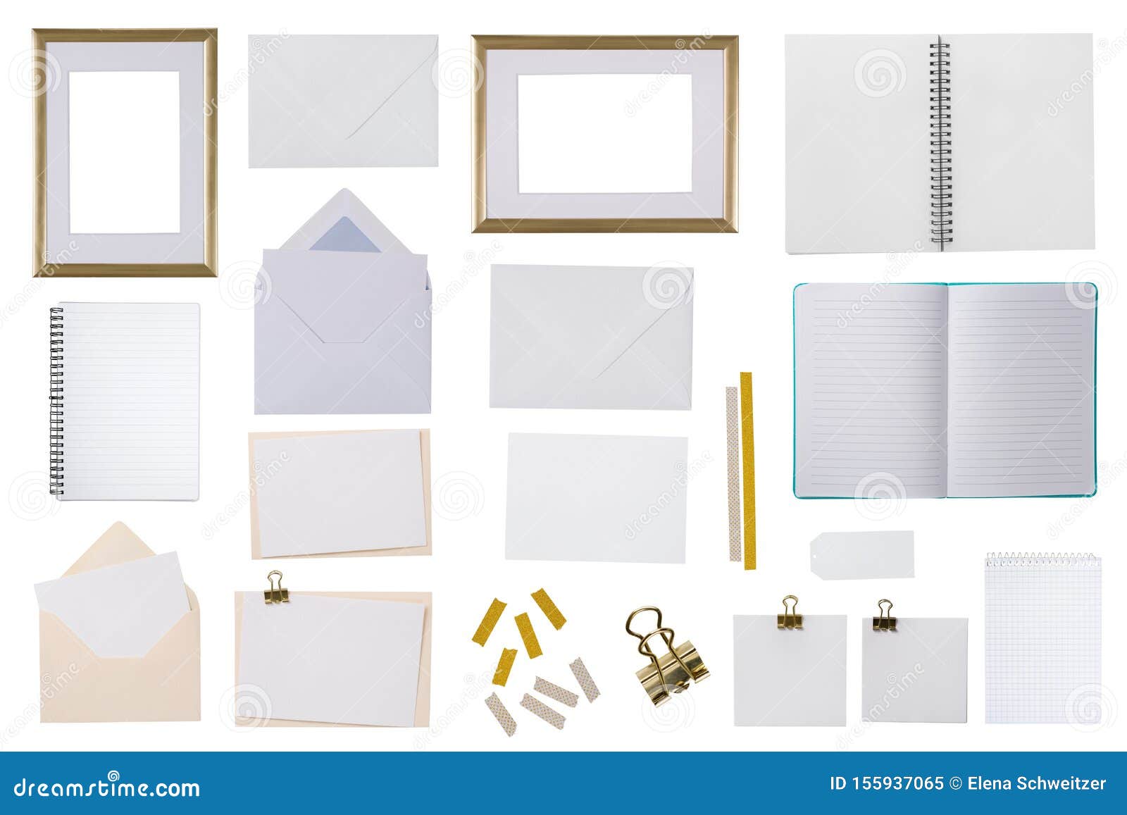 Collection of a Office Supplies Stock Image - Image of notice, note ...