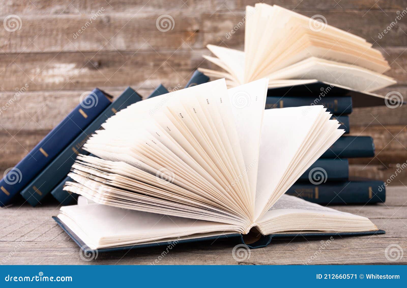 Collection of Old Books in Library Stock Image - Image of educated ...