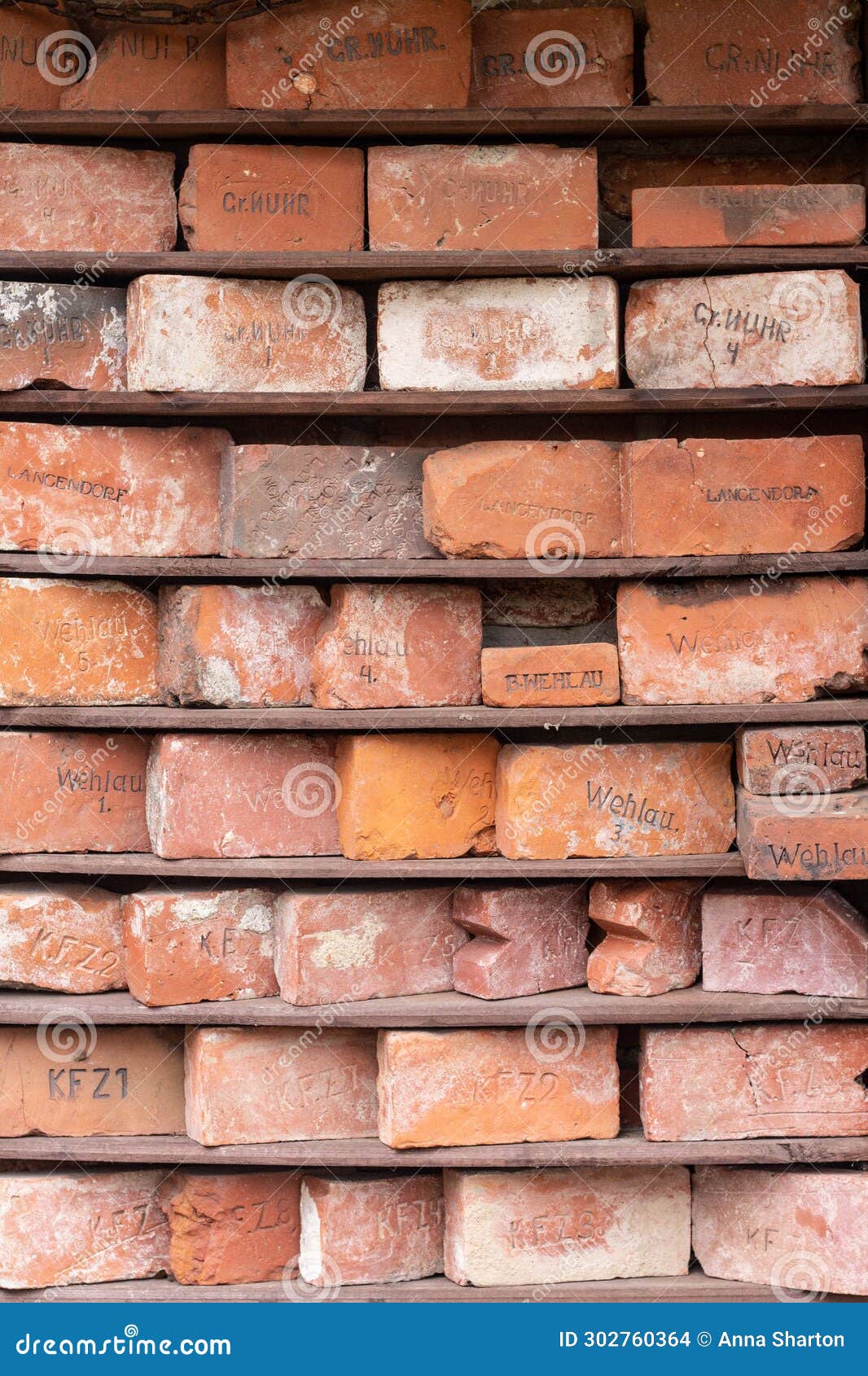Collection of Old Bricks in a Museum Stock Photo - Image of museum ...