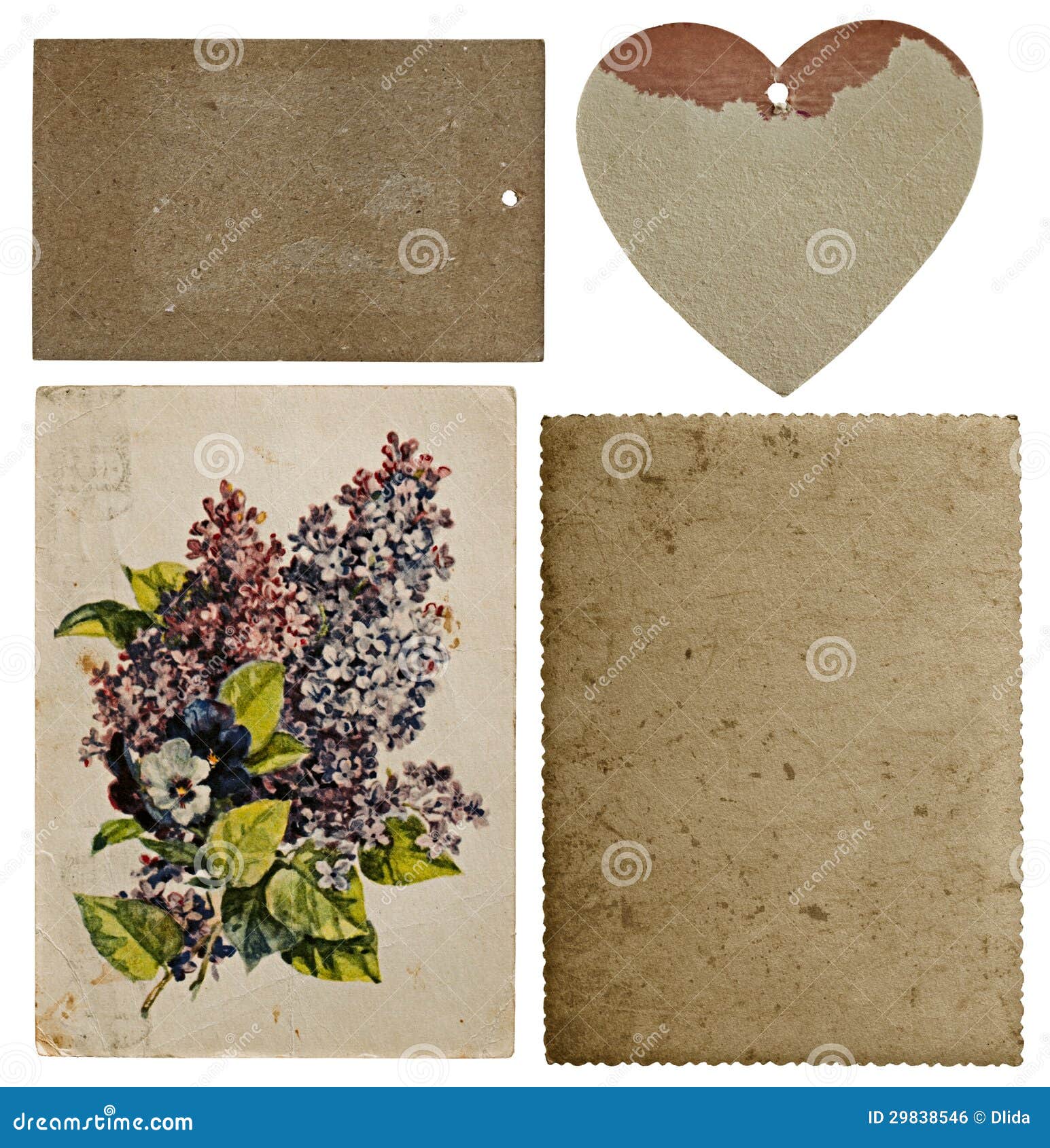 Collection of old cards stock illustration. Illustration of grunge ...