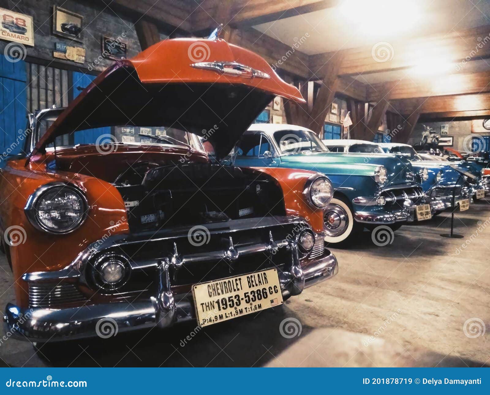 A Collection of Old Cars at a Tourist Spot, in East Java Indonesia ...