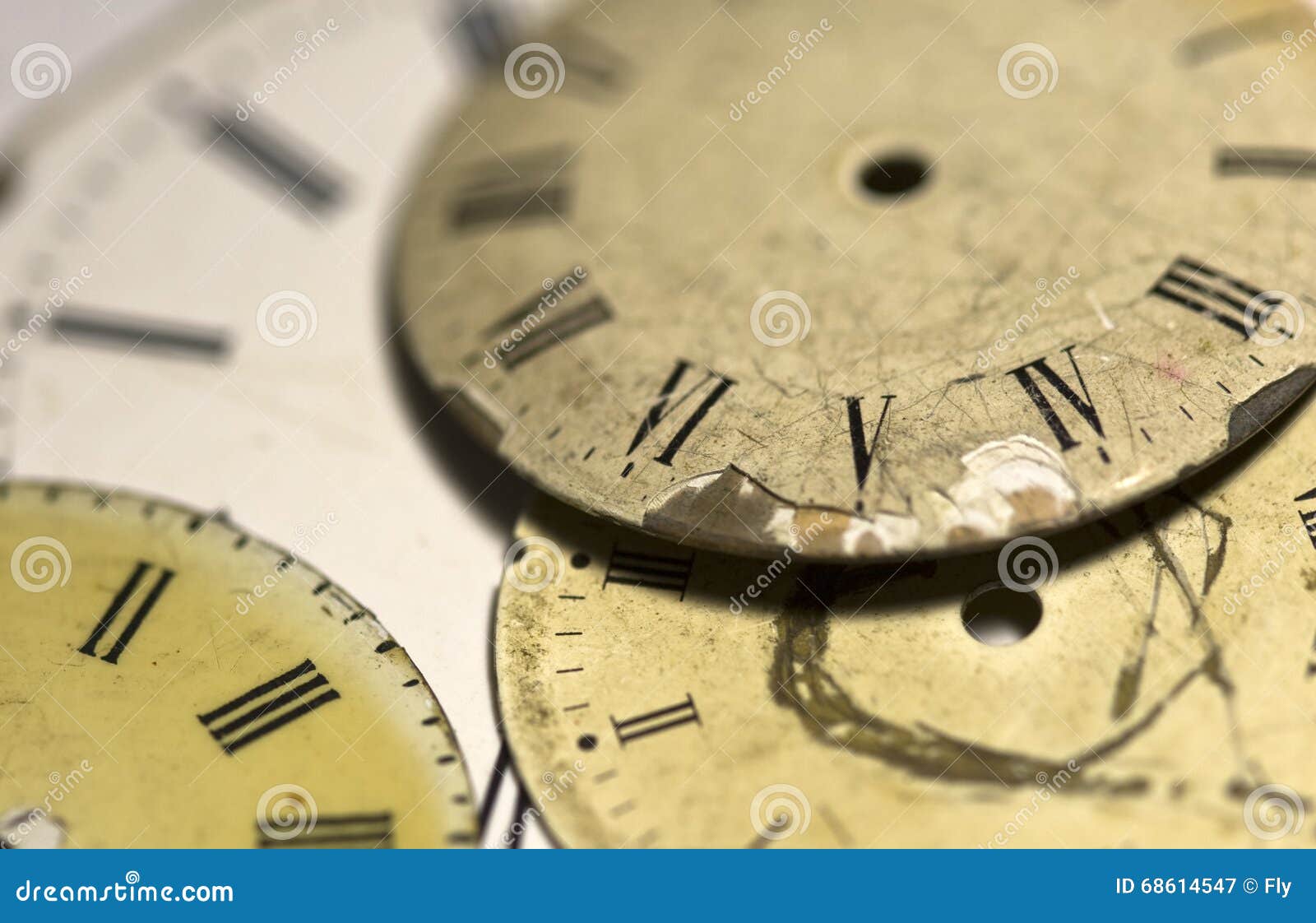 Collection of Old Clock Dials Stock Image - Image of symbol, nostalgia ...