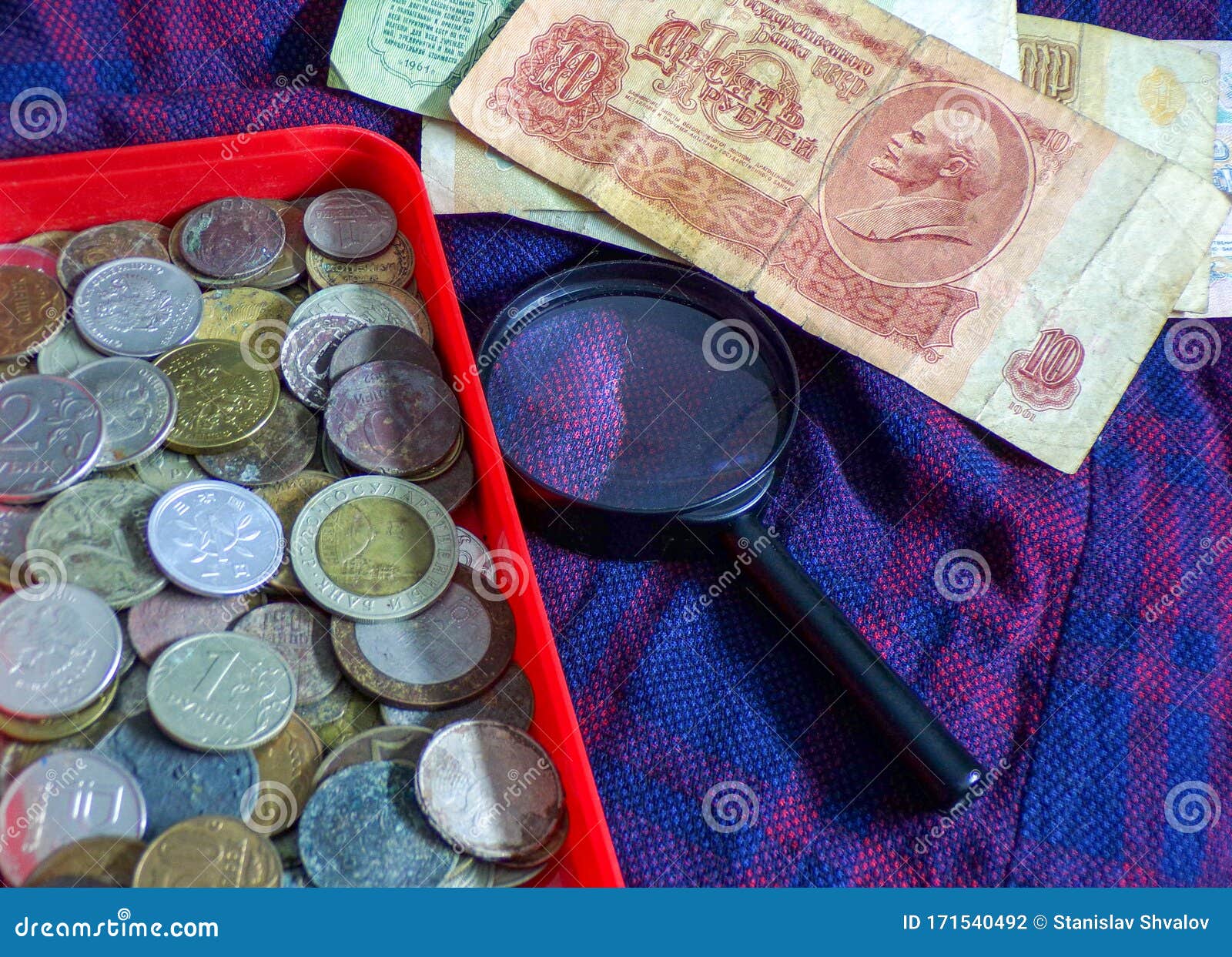 Collection of Old Coins and Banknotes. Stock Photo - Image of concept ...