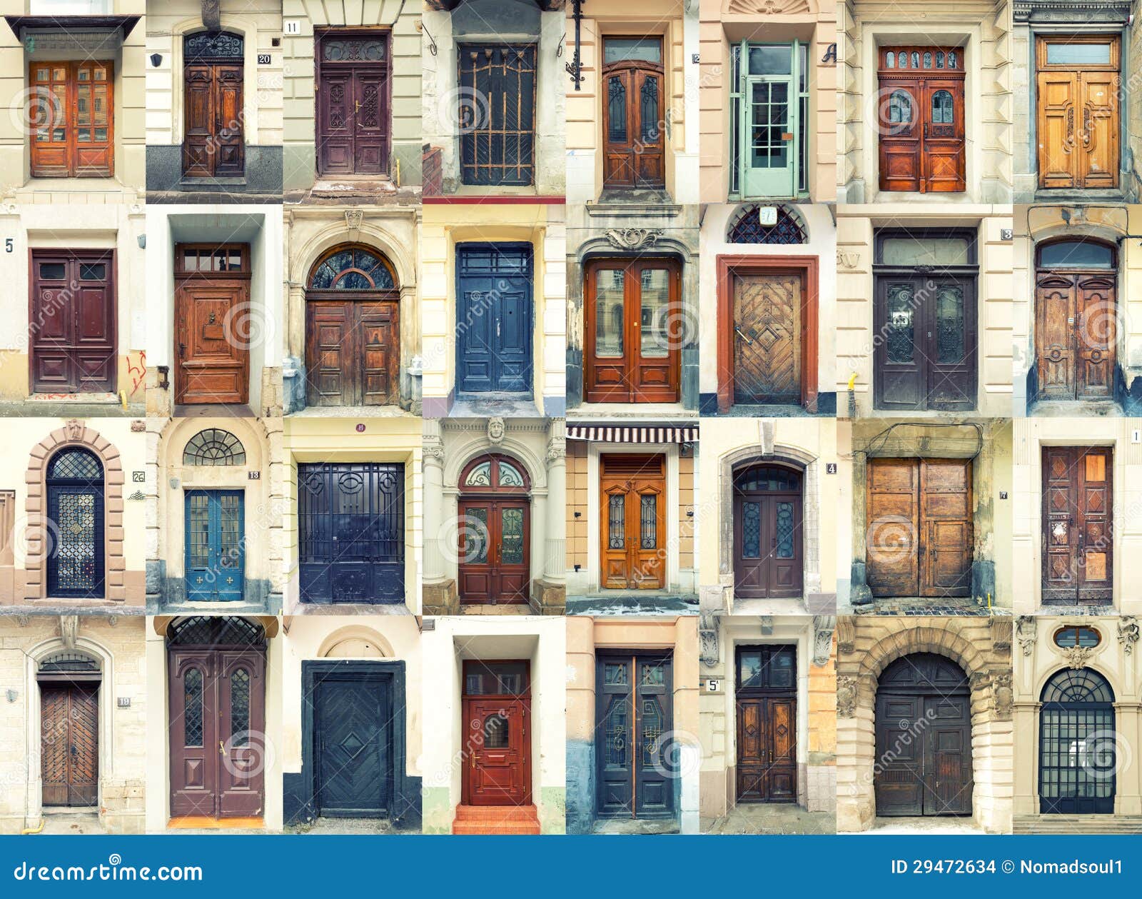 Collection of old doors stock photo. Image of antique - 29472634